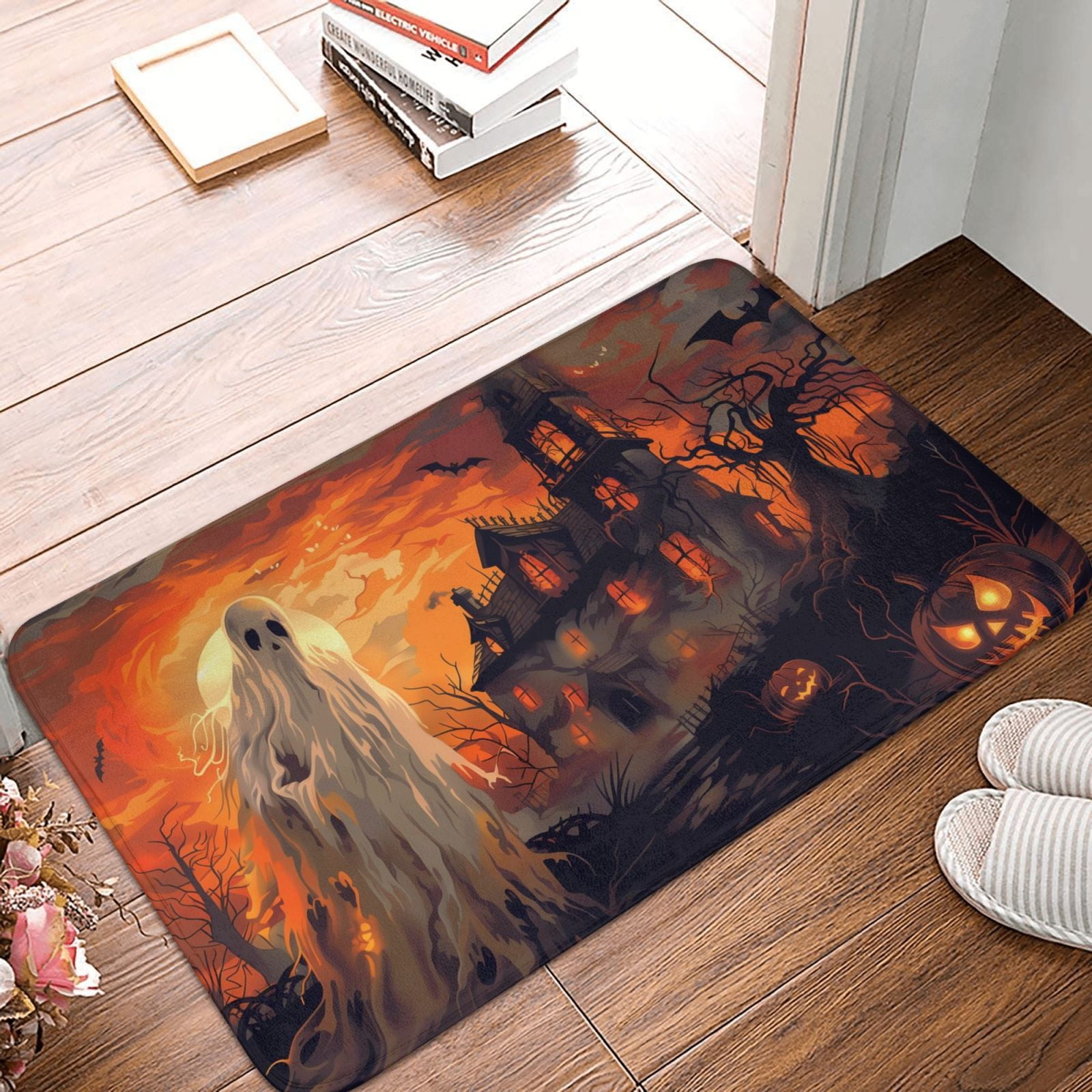 Front Halloween Door Mat Indoor Outdoor Halloween Decorations - 16*24in ...