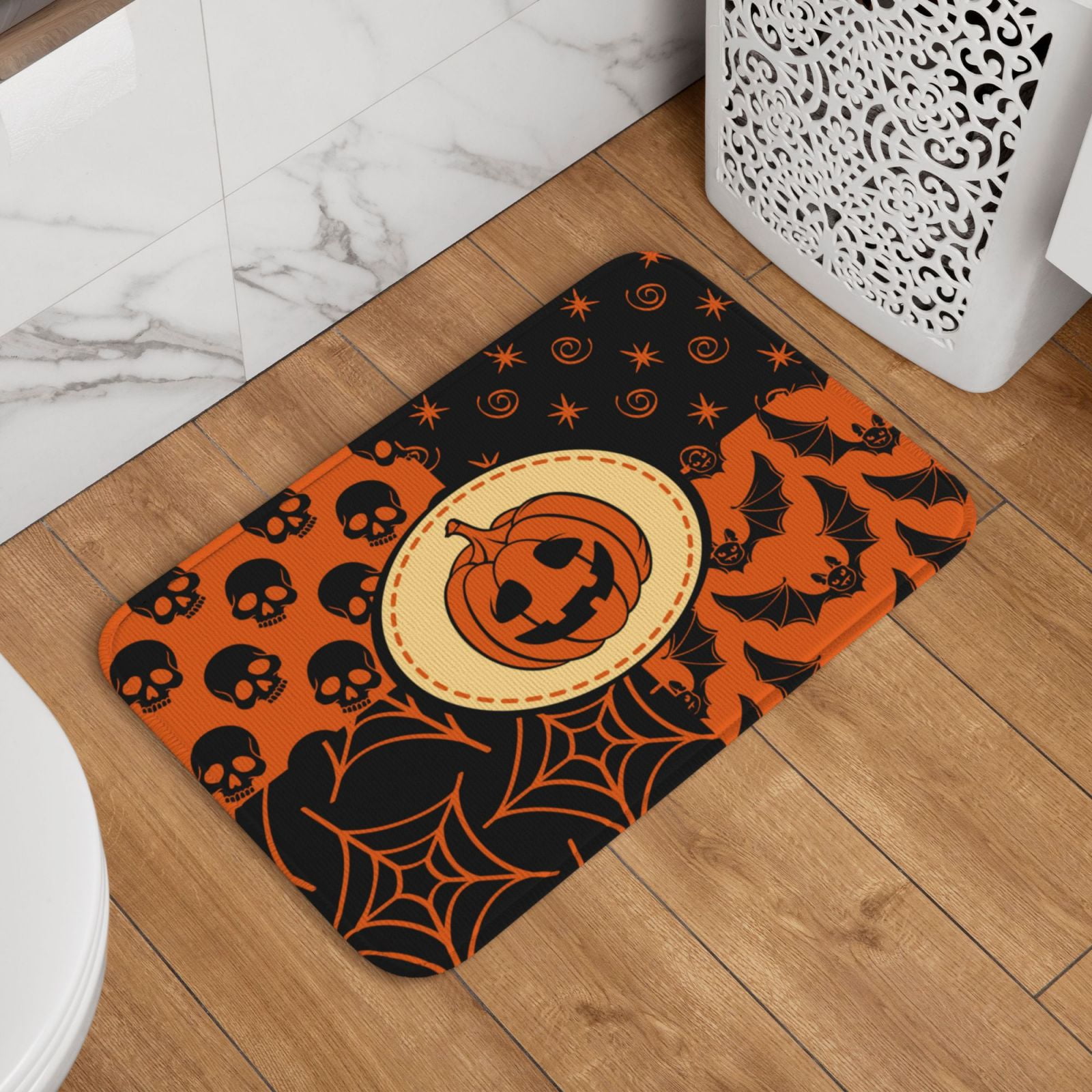 Front Halloween Door Mat Indoor Outdoor Outside Halloween Decorations ...