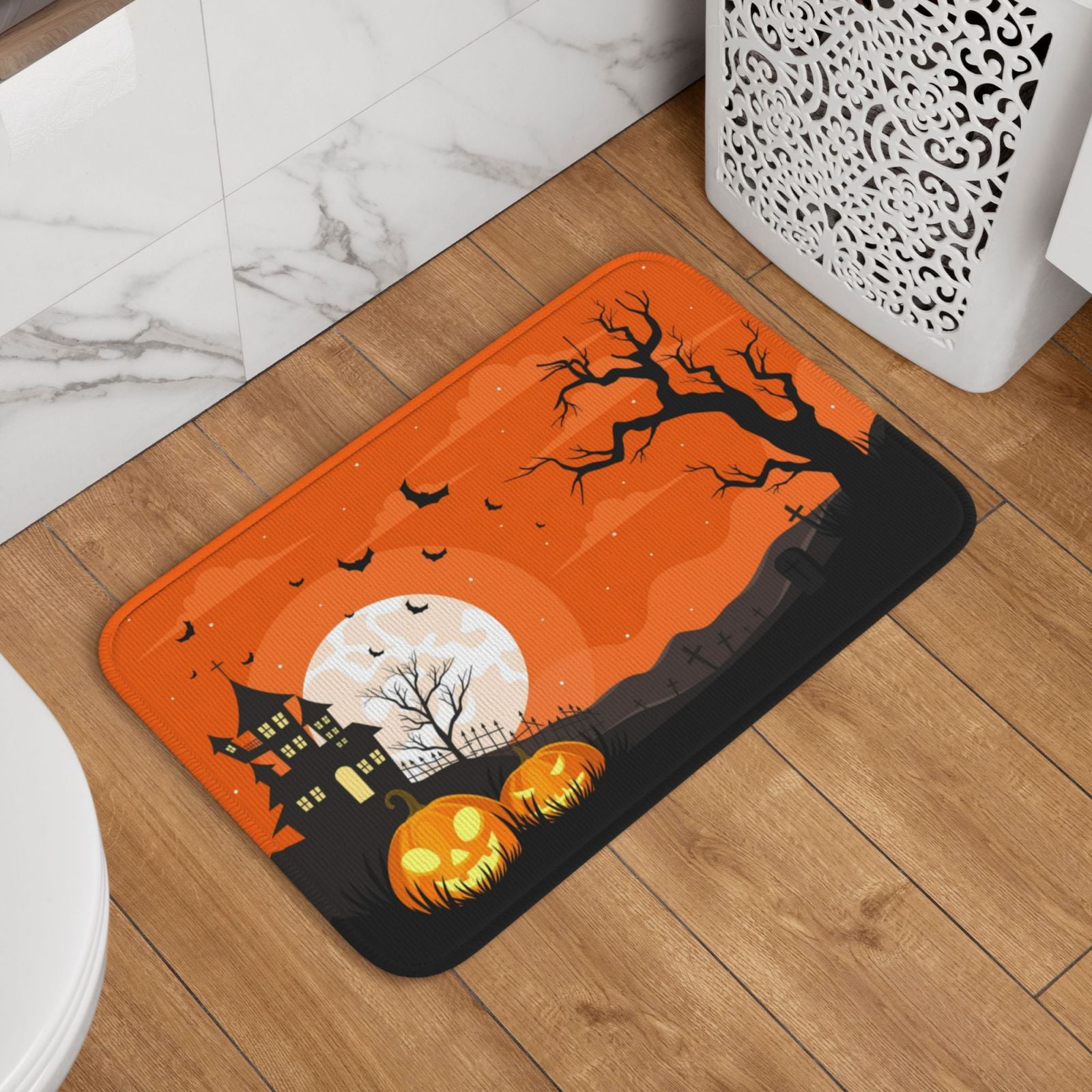Front Halloween Door Mat Indoor Outdoor Outside Halloween Decorations ...