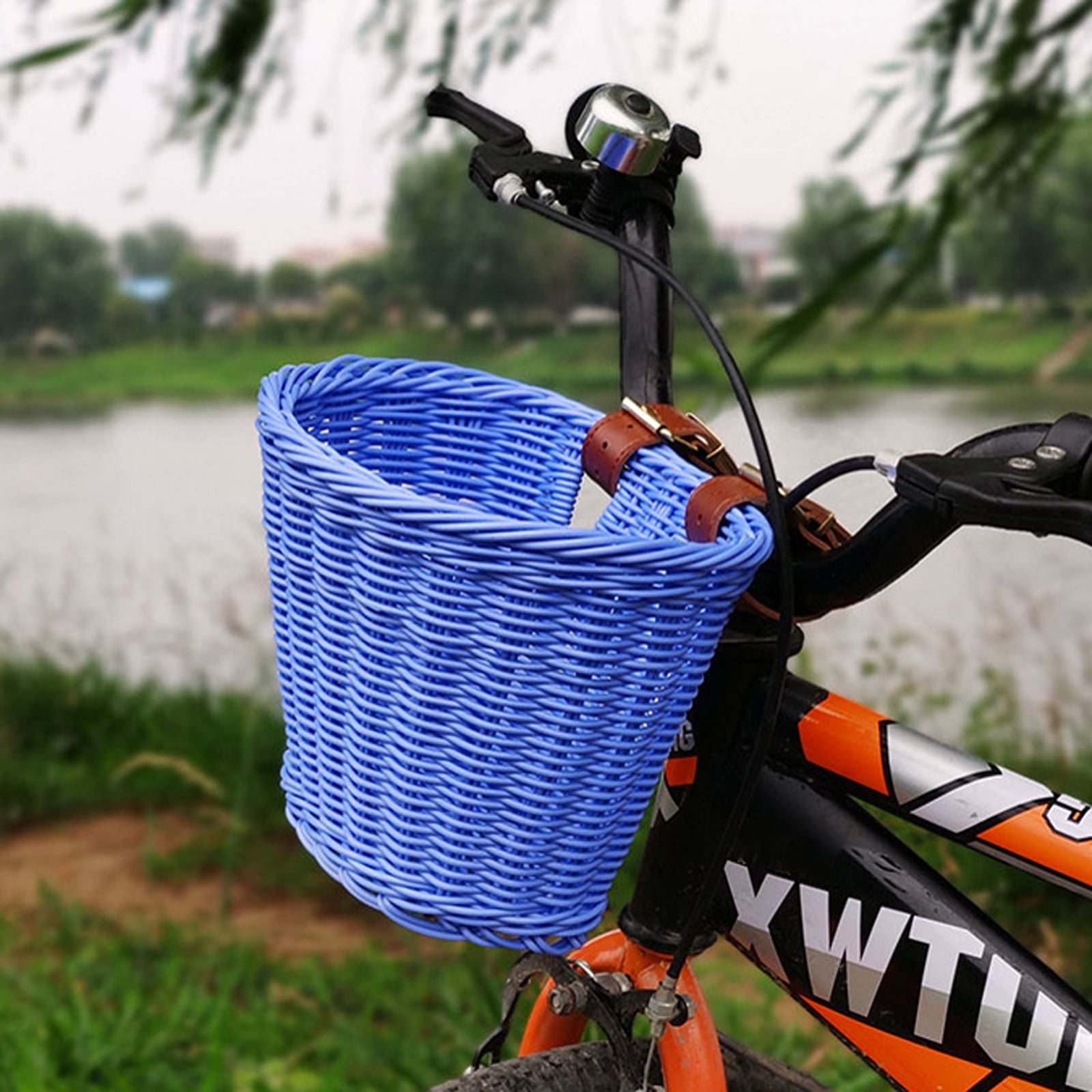 Front Handle Bar Kids Bike Basket, Woven Bike Basket for Adult and Kids ...