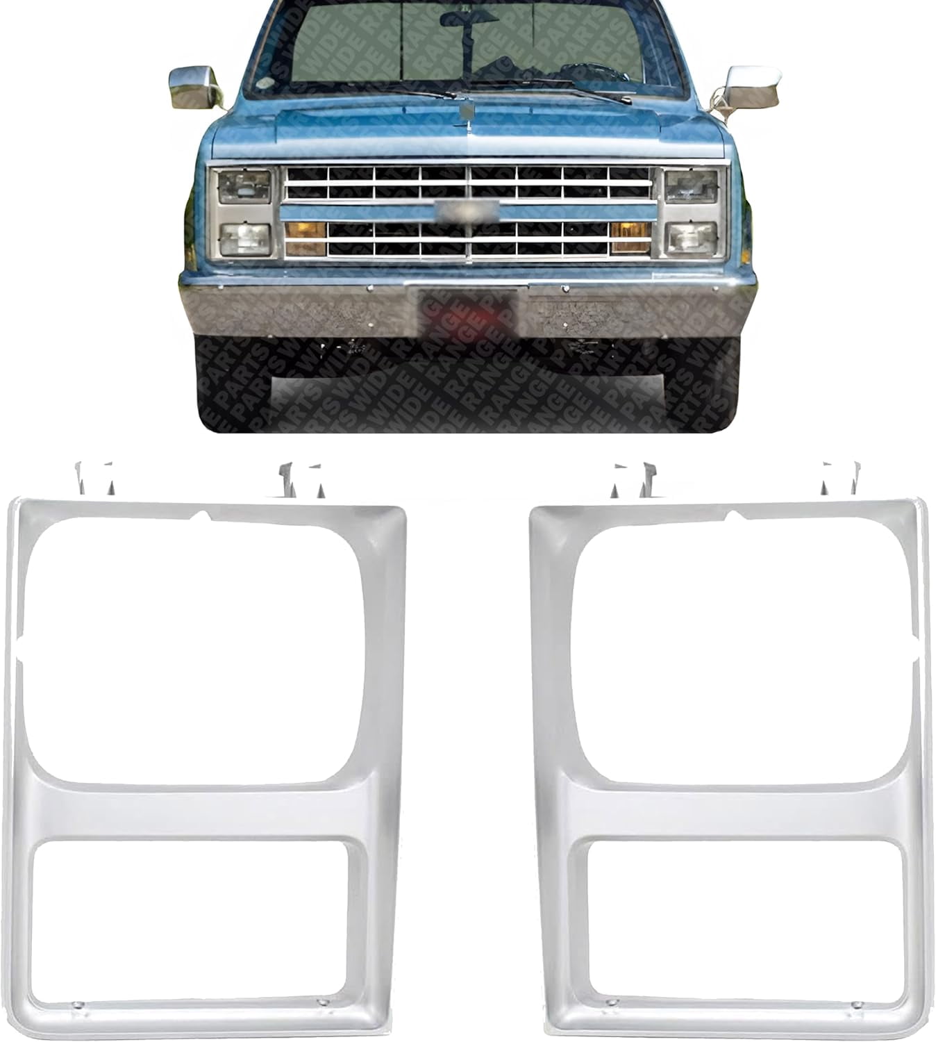 Front Headlight Bezels With Single Headlamps Left Driver & Right ...