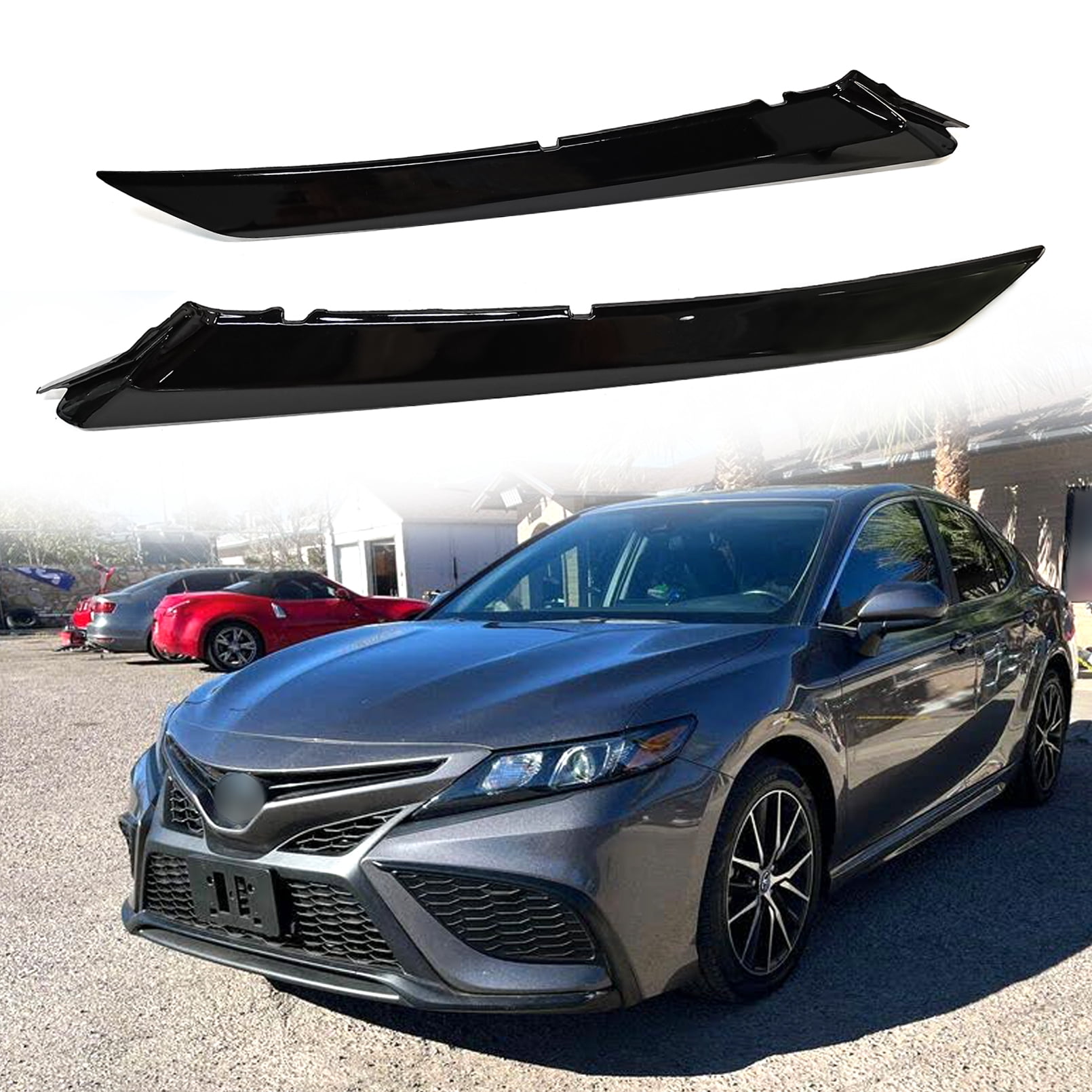 Front Headlight Black Eyelid Molding Trim Pair (Left &Right) For 2018 ...