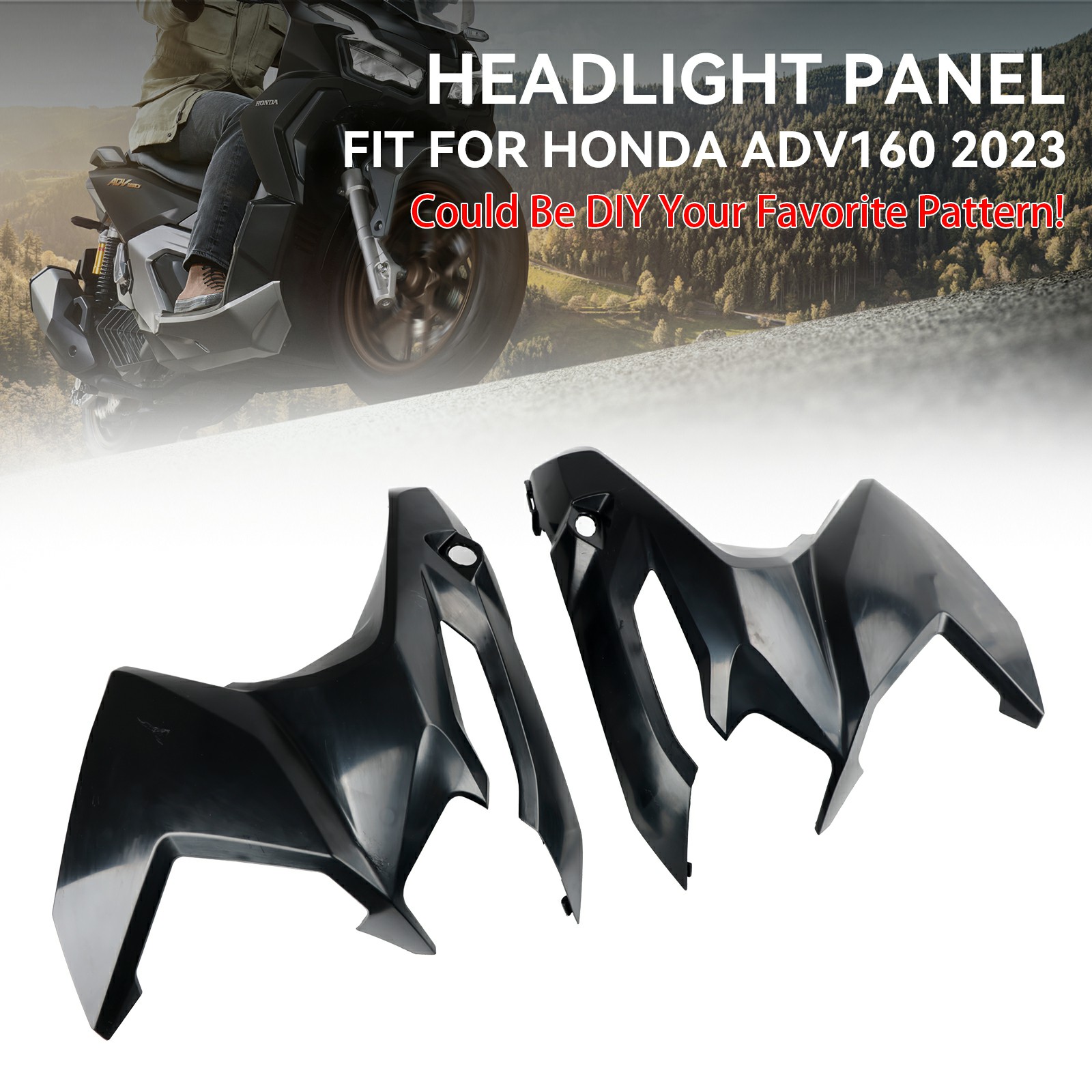 Unpainted Front Side Cover Headlight Panel Fairing for Honda ADV 160 ...