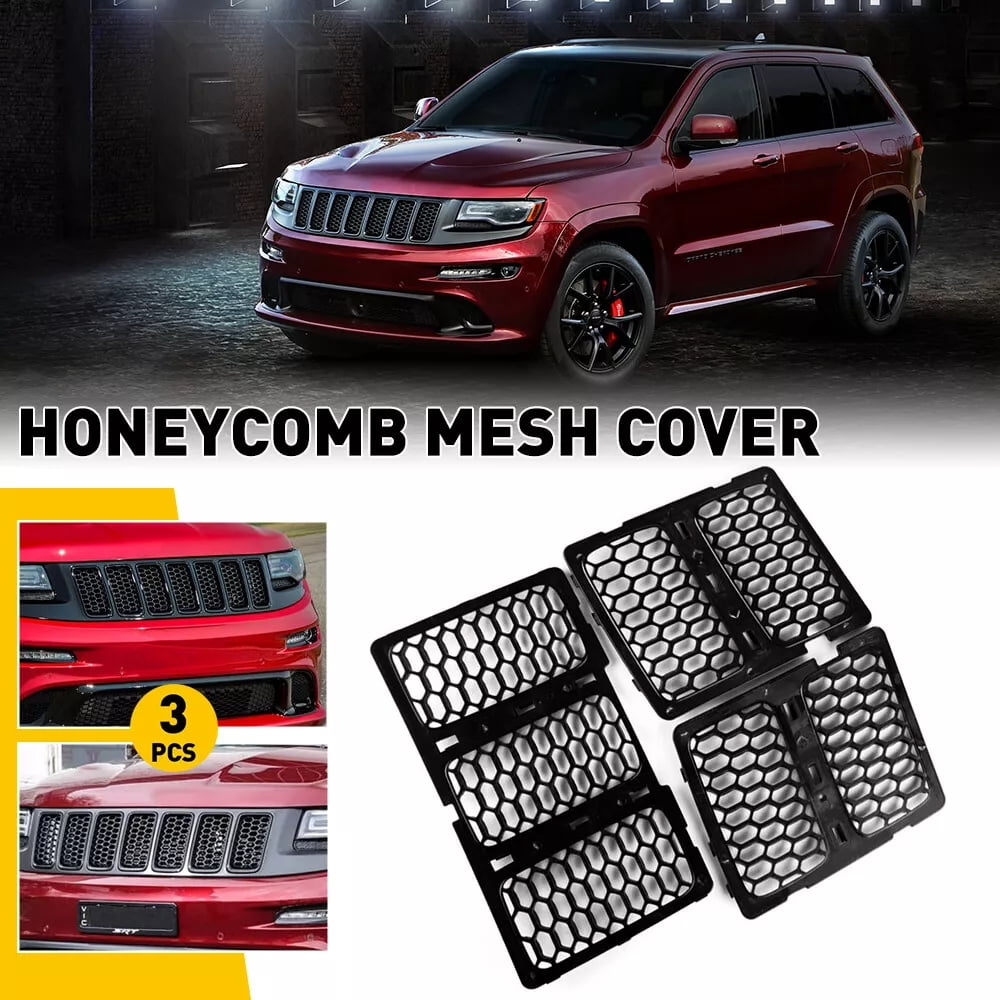 Front Honeycomb Matte Mesh Grille Insert Cover For Jeep Grand Cherokee ...