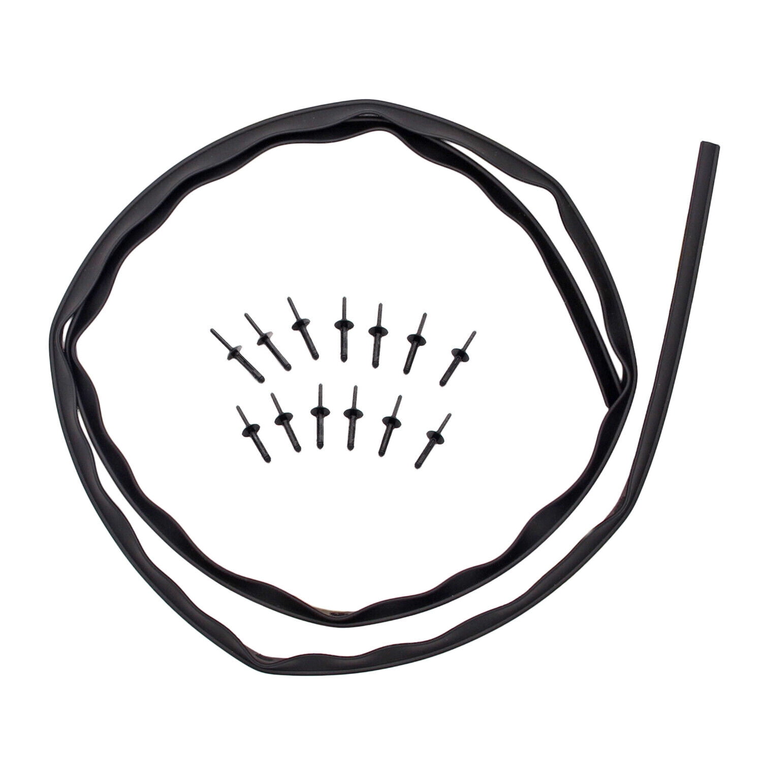 Front Hood Bumper Weatherstrip Seal and Rivets Fit for 2008-2018 Dodge ...