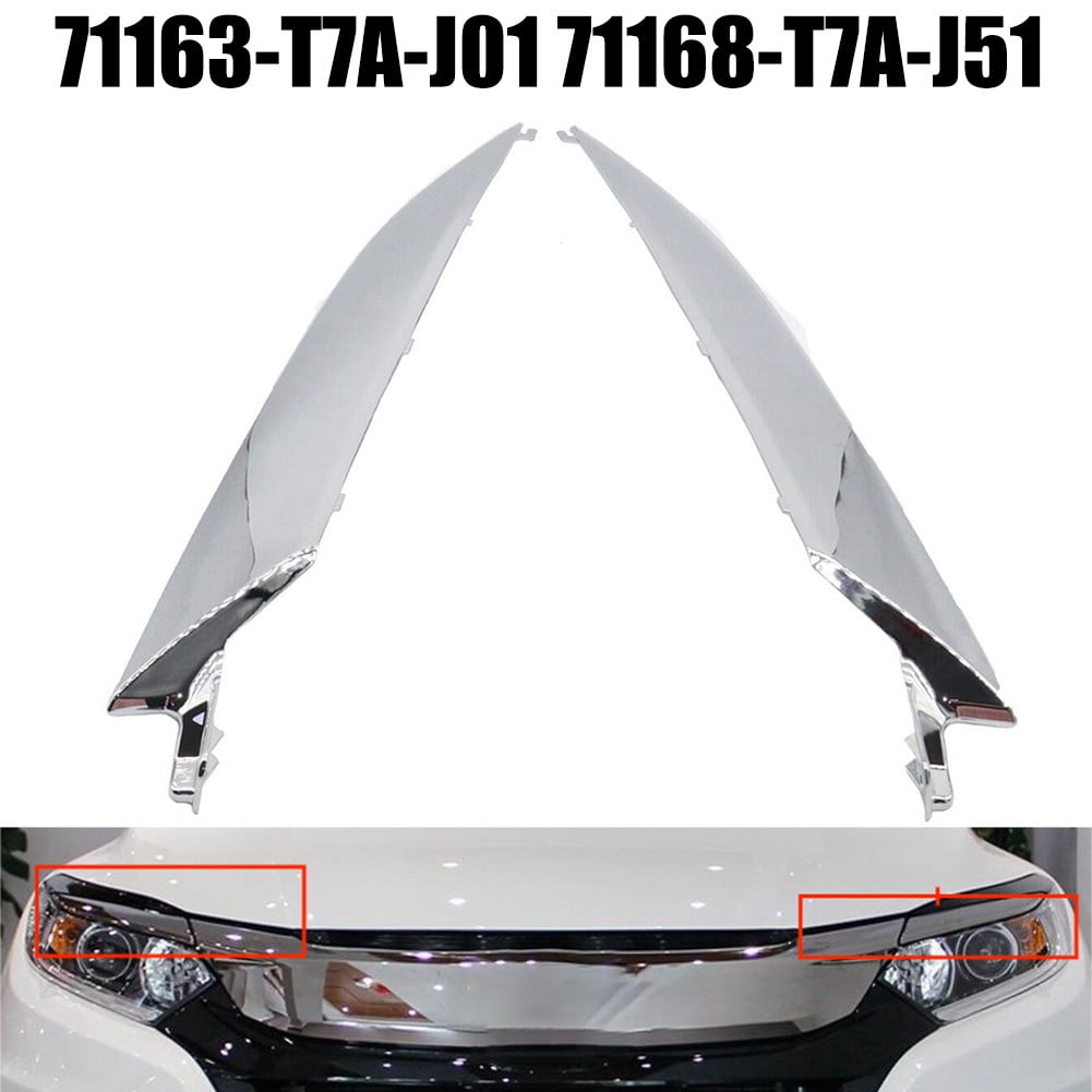 Front Hood Chrome Grille & Headlight Trim Moding For Honda Hrv 2019 ...