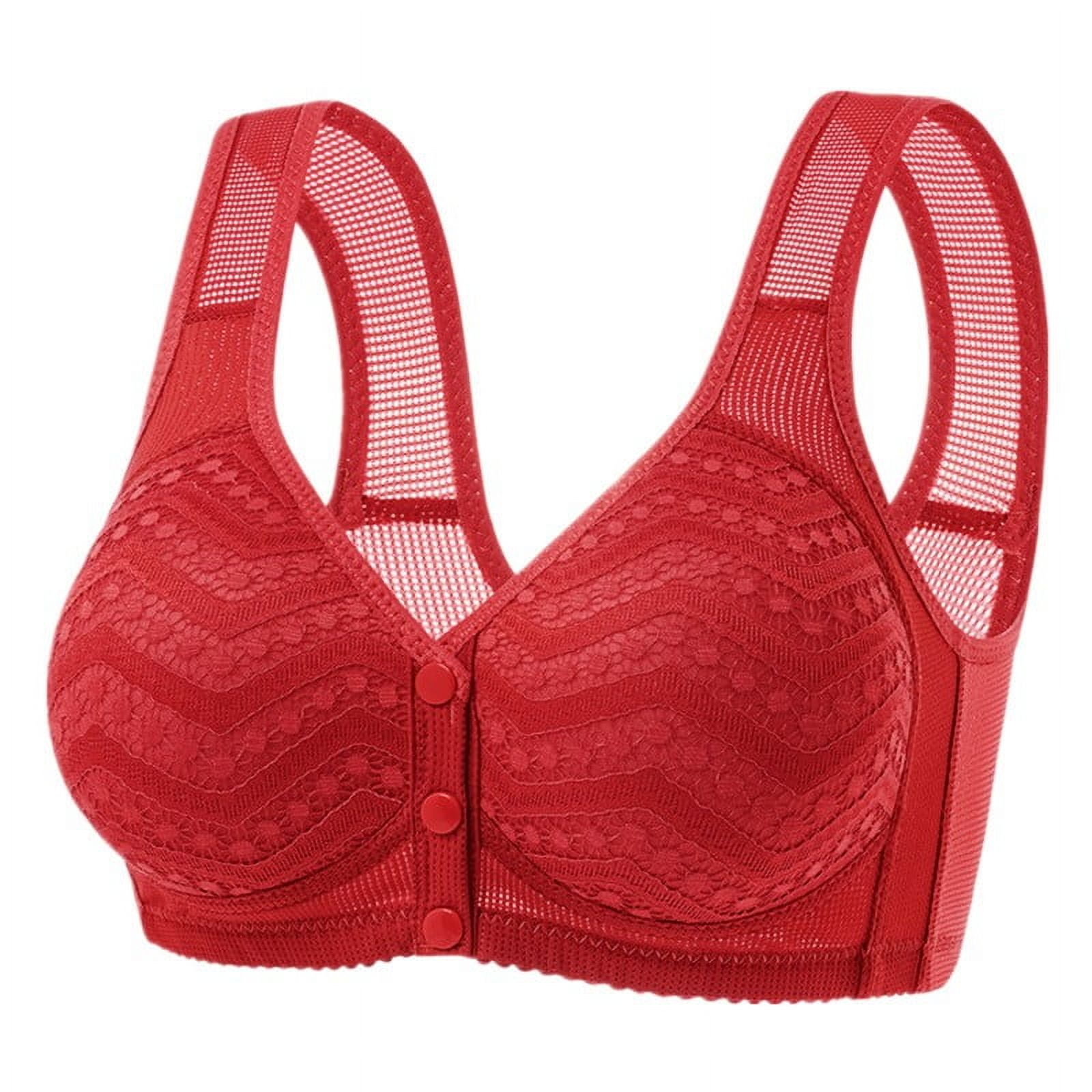 Front Hook Wireless Bra With Back Shaping Design For Large Cup Women's ...