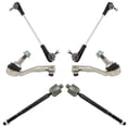 Front Inner & Outer Tie Rods with Sway Bar End Links Kit Set of 6 for ...