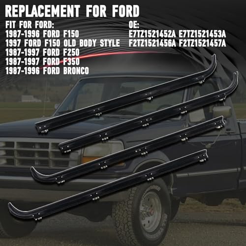 Front Inner & Outer Window Molding Sweep Felt Trim Seal Weatherstrip ...