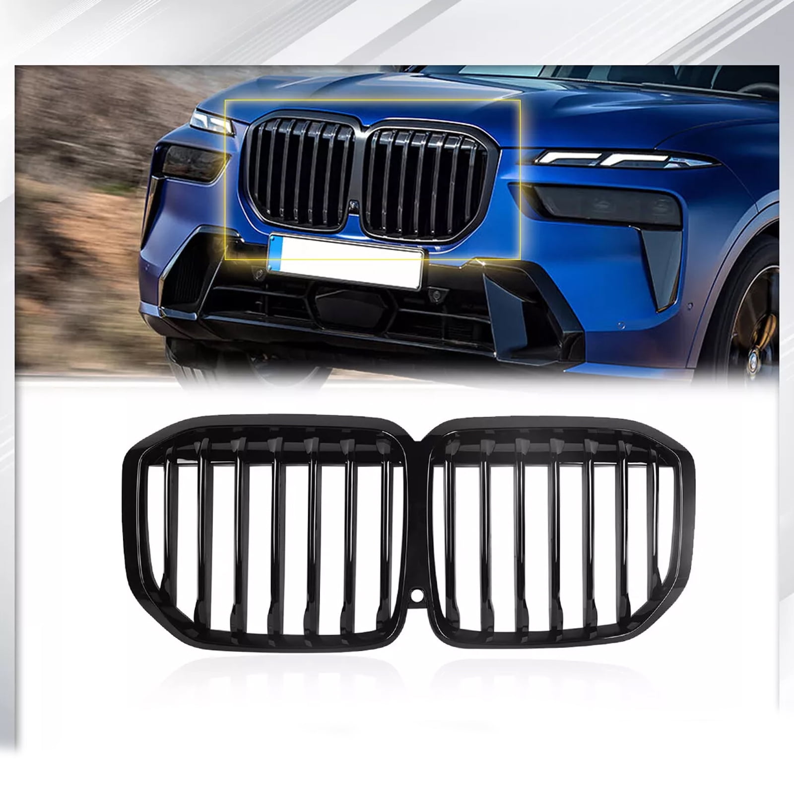 Front Kidney Grill Grille Fits for BMW G07 X7 2019 2020 2021 2022 ...