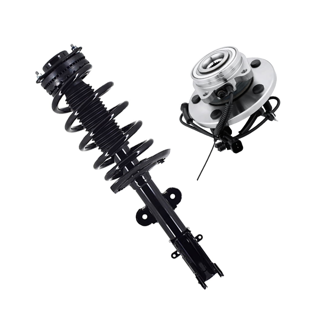 Front Left Quick Complete Strut Coil Spring Assembly Wheel Hub Bearing
