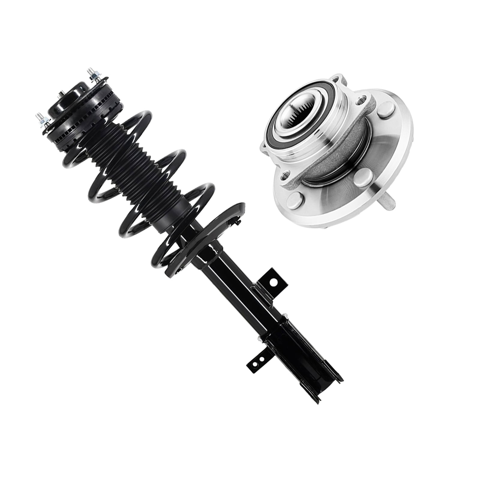 Front Left Quick Complete Strut-Coil Spring Assembly-Wheel Hub Bearing ...