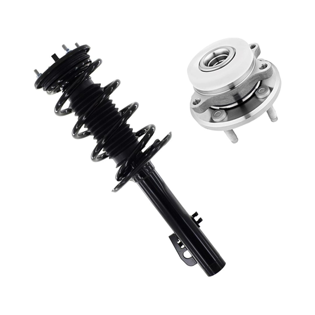 Front Left Quick Complete Strut Coil Spring Assembly Wheel Hub Bearing