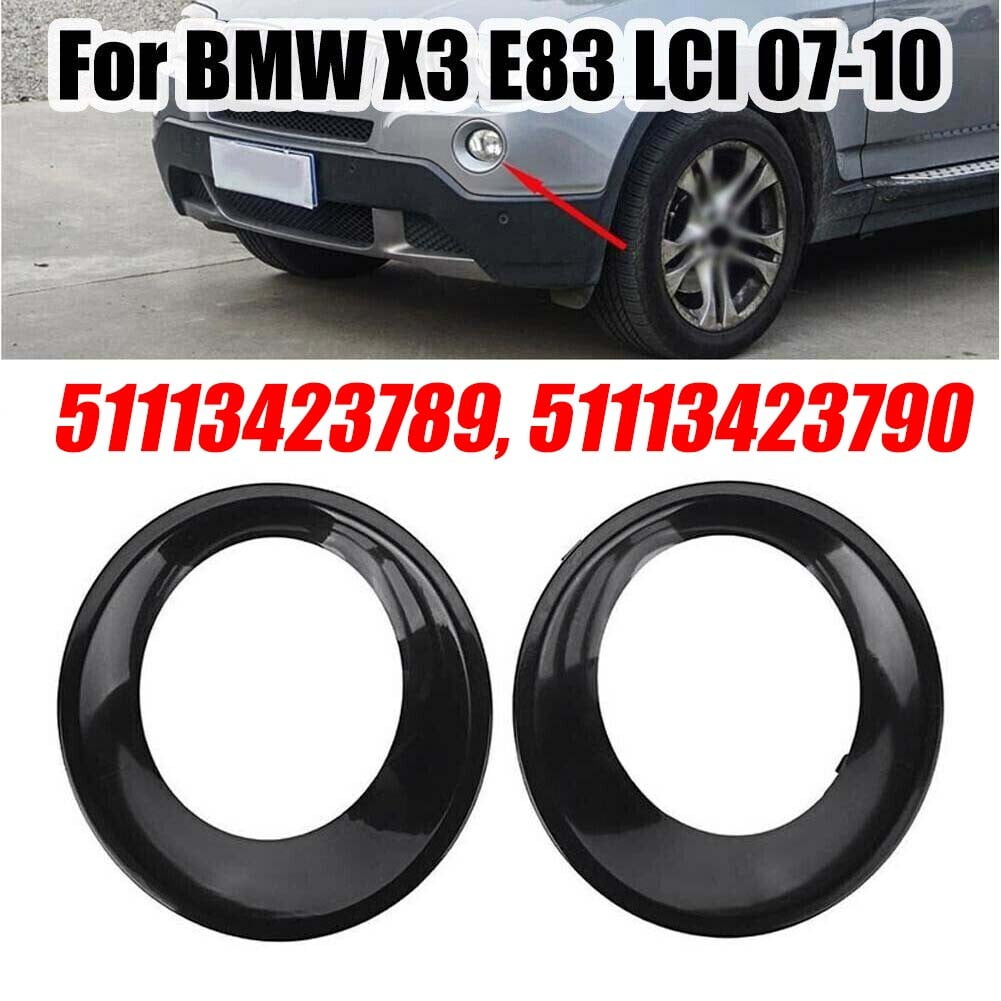 Front Left/Right Primed Fog Light Cover Trim for X3 E83 LCI 20072010 ...