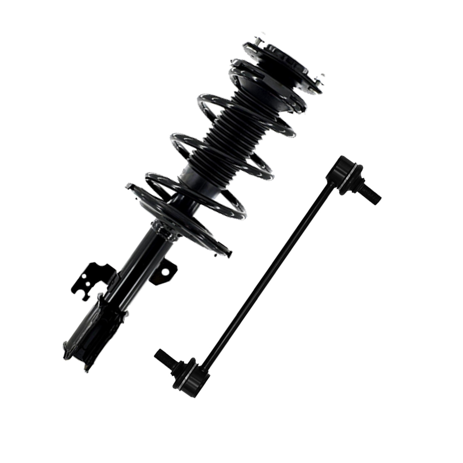 Front Left Sway Bar Link-Quick Complete Strut-Coil Spring Assembly For ...