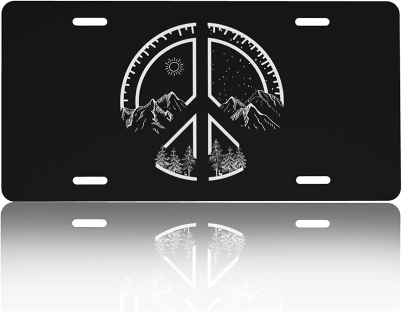 Front License Plate Cover – Aluminum Metal Car Accessory, Rust-Proof ...