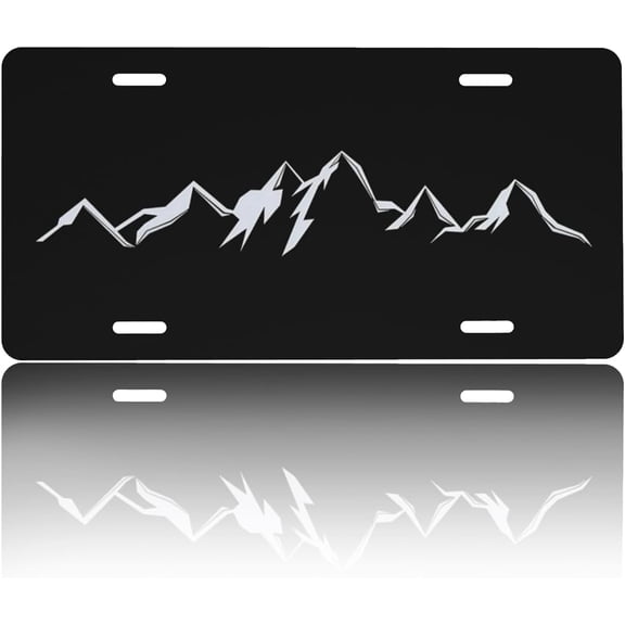 Blue Power Button Sign License Plate with 4 Holes,Novelty Aluminum ...