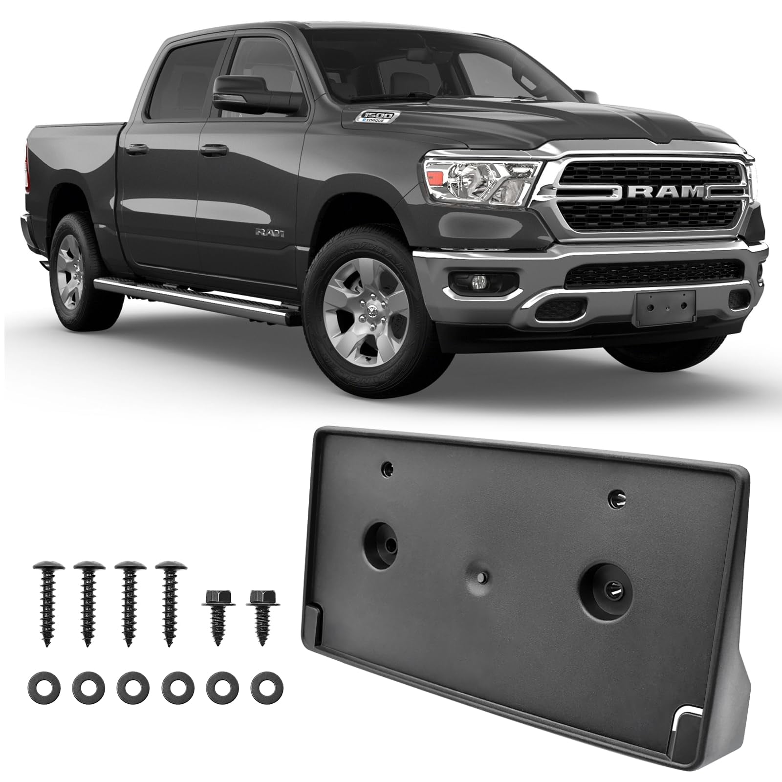 Front License Plate Frame SSF20 for Ram 1500 2020 2021 2022 2023 2024 ...