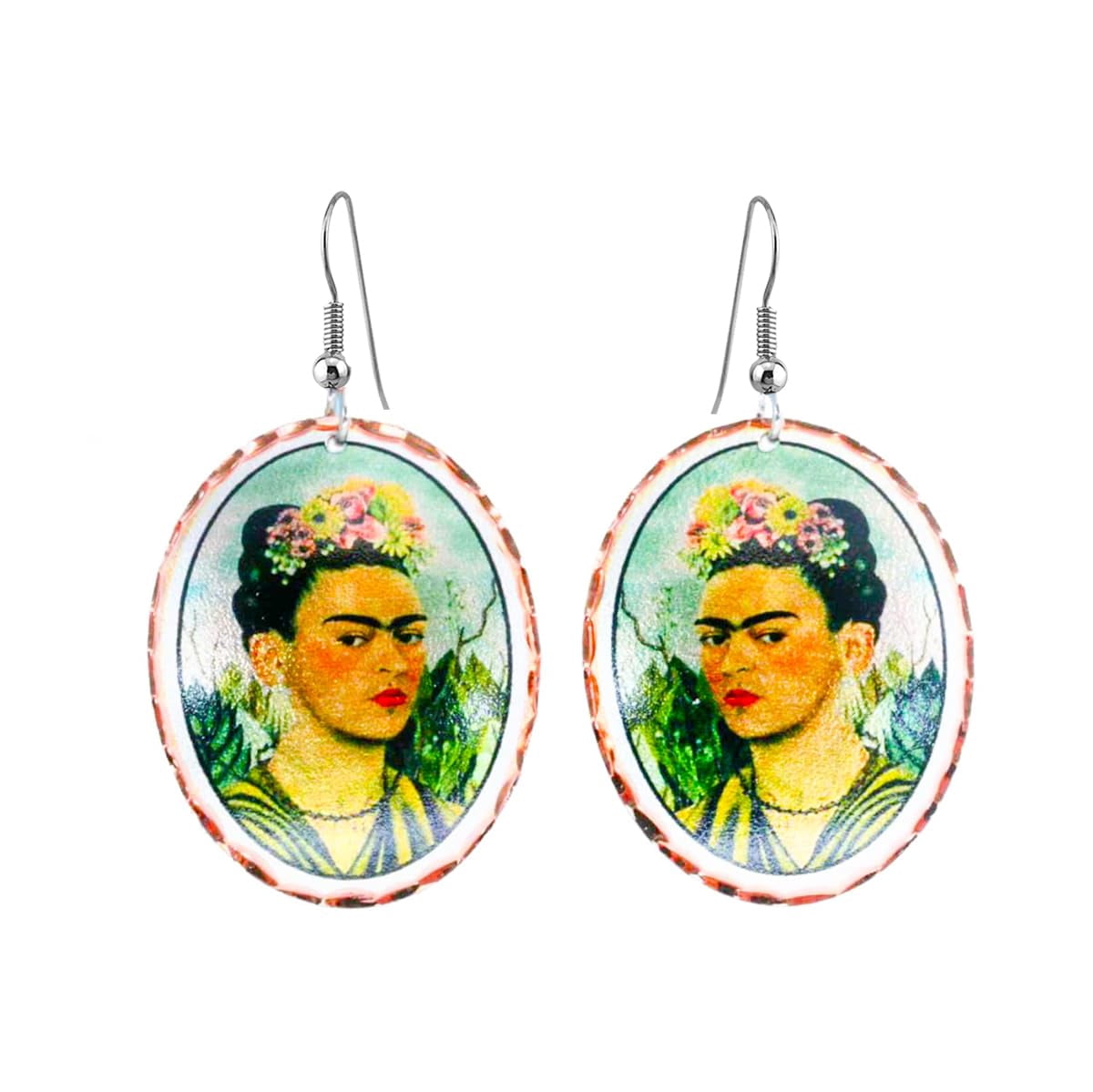 Front Line JEWELRY Frida Kahlo Earrings Feature Frida Kahlo Portrait ...