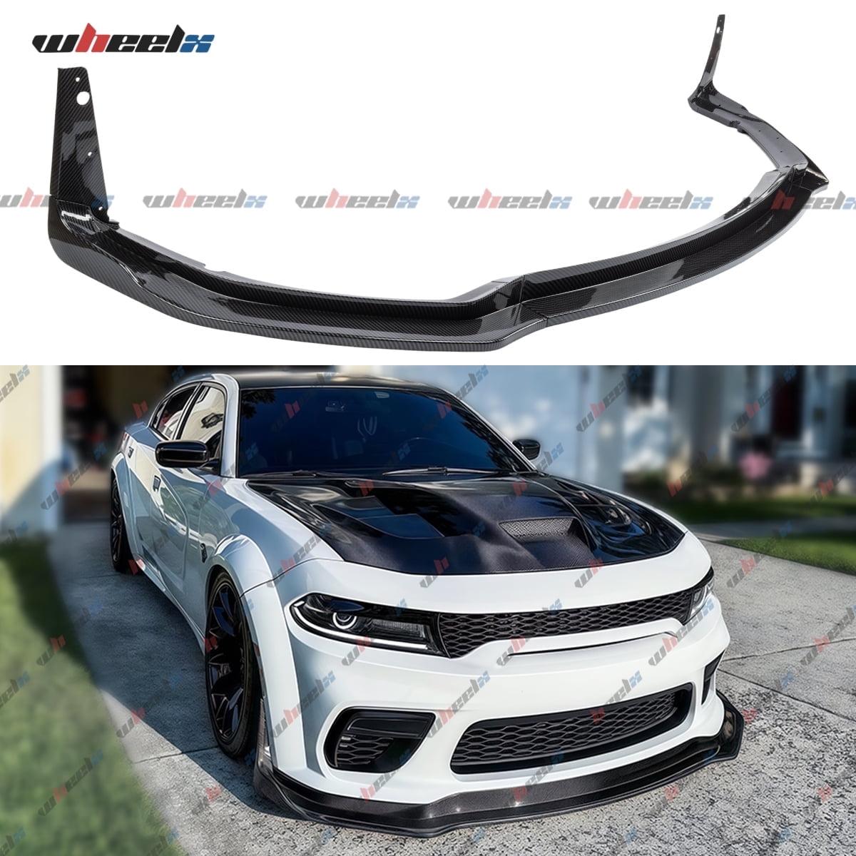 Front Lip Compatible with 2020-2023 Dodge Charger Hellcat Scat Widebody ...