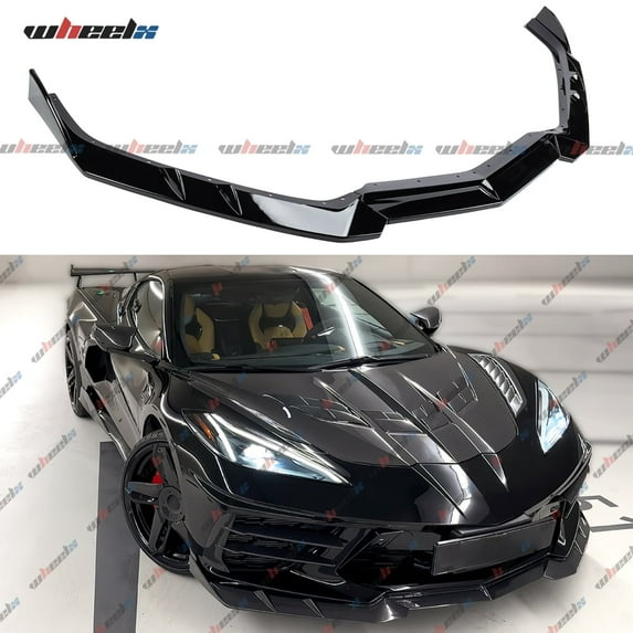 Front Lip Compatible with Chevy Corvette C8 2020-2025, 3Pcs/Set Bumper ...