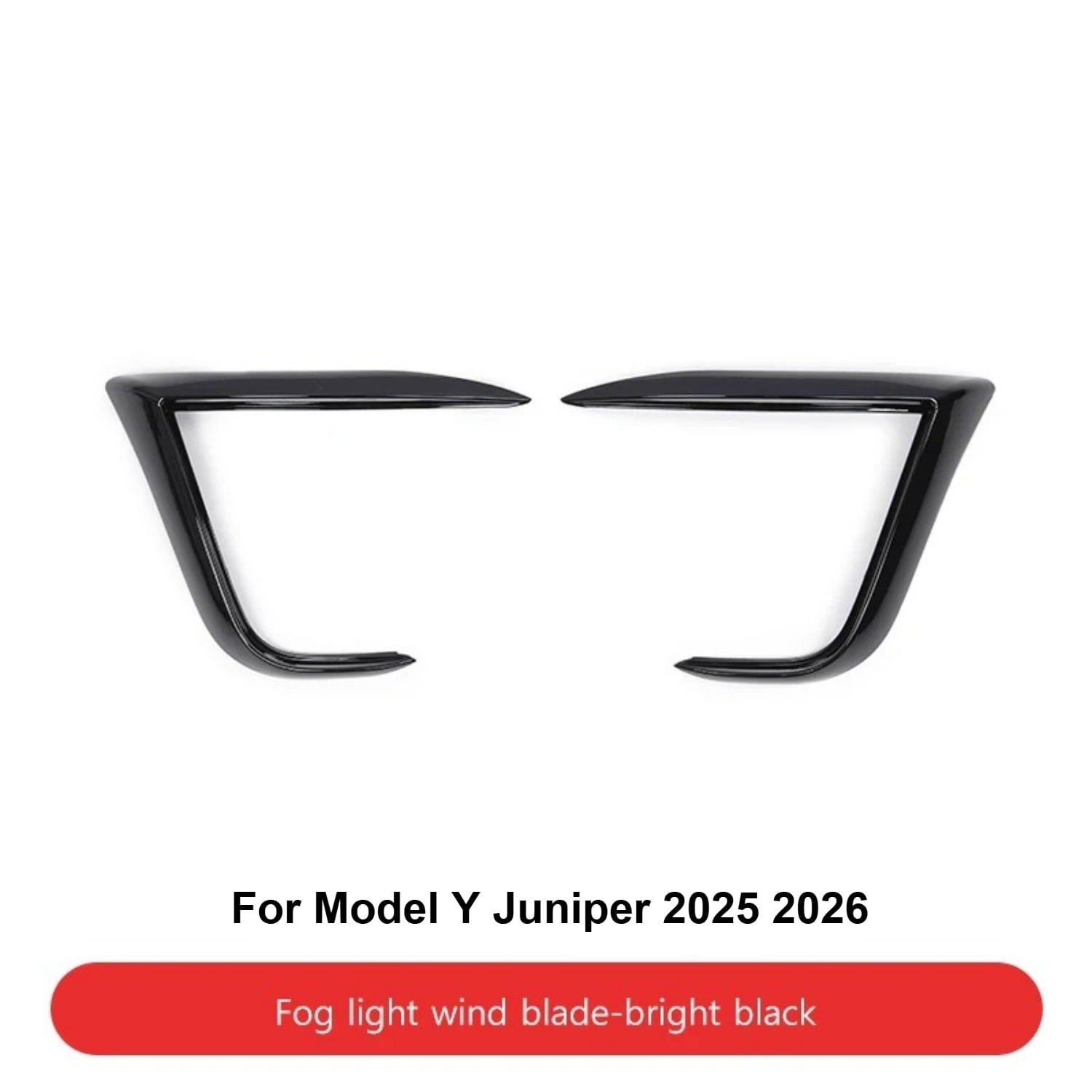 Front Lip Fog Light Wind Blade For Tesla Model Y Juniper 2025 2026 ABS ...