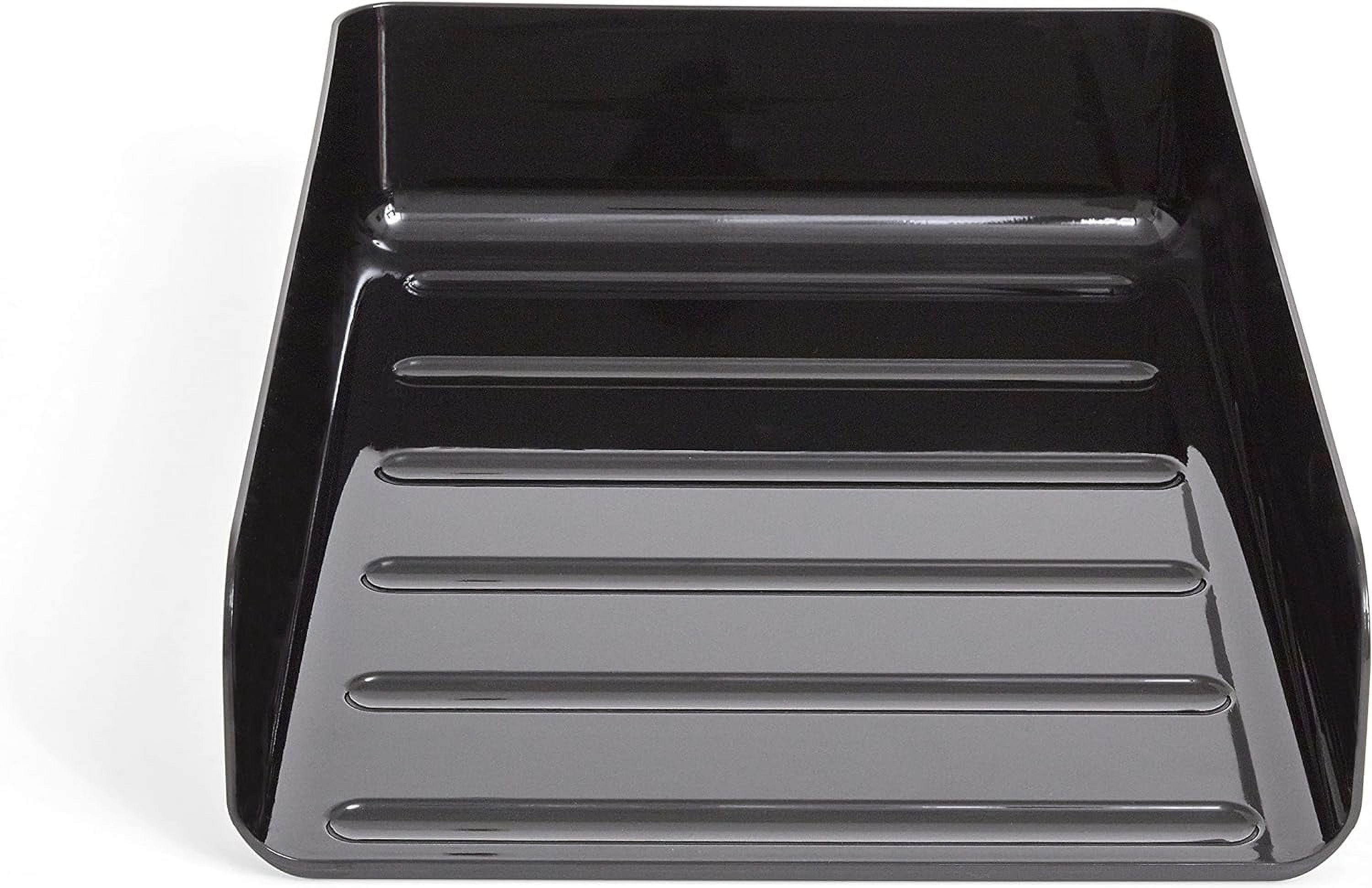 Front Load Stackable Plastic Letter Tray, Black, 4/Carton (TR55331VS ...