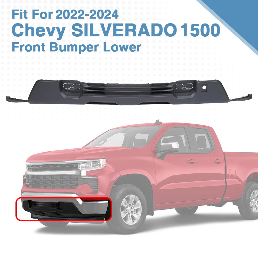 Front Lower Bumper Cover Fit For 2022-2024 Silverado 1500 Black ...