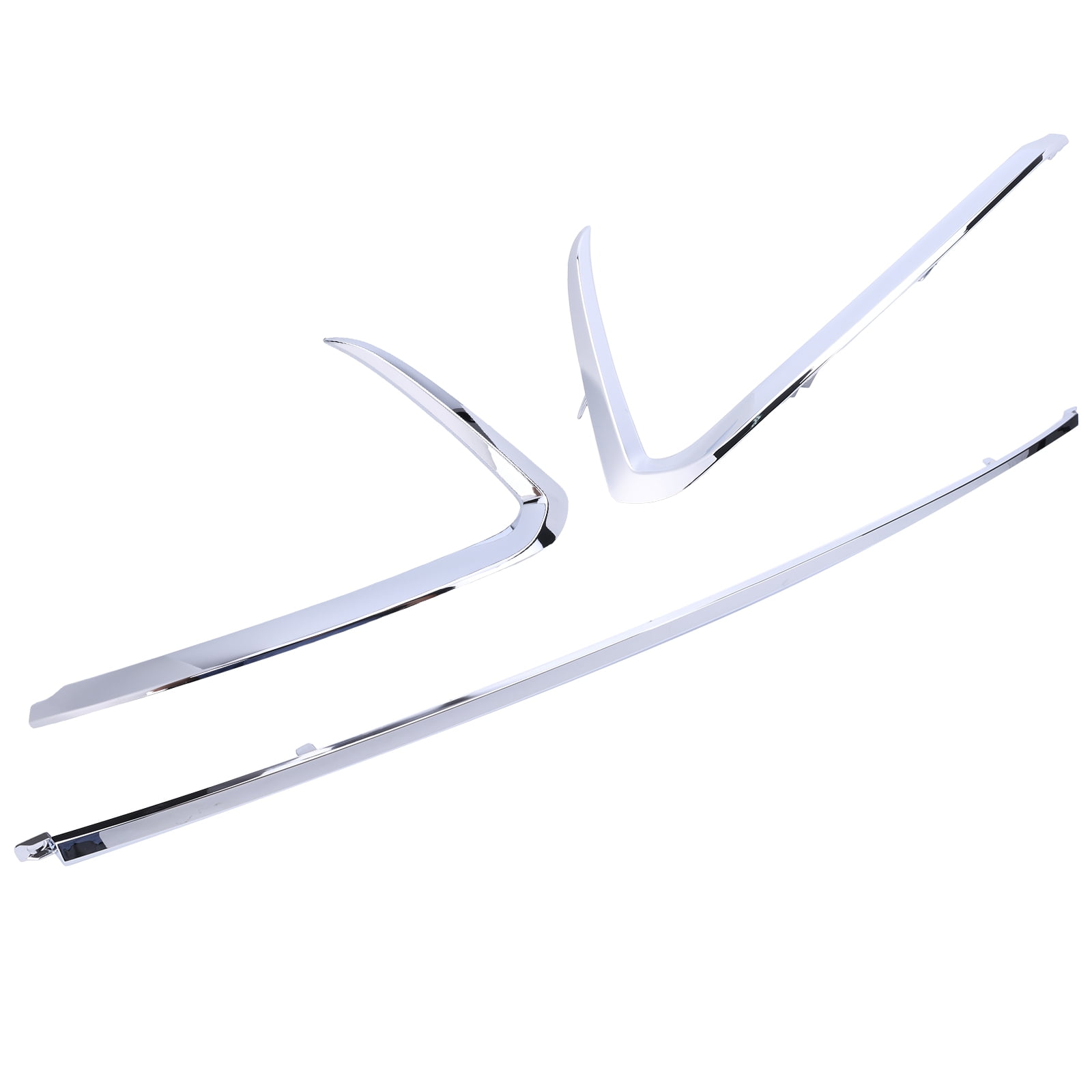 Front Lower Bumper Trim Kit Chrome ABS Plastic Adds Style Protects ...