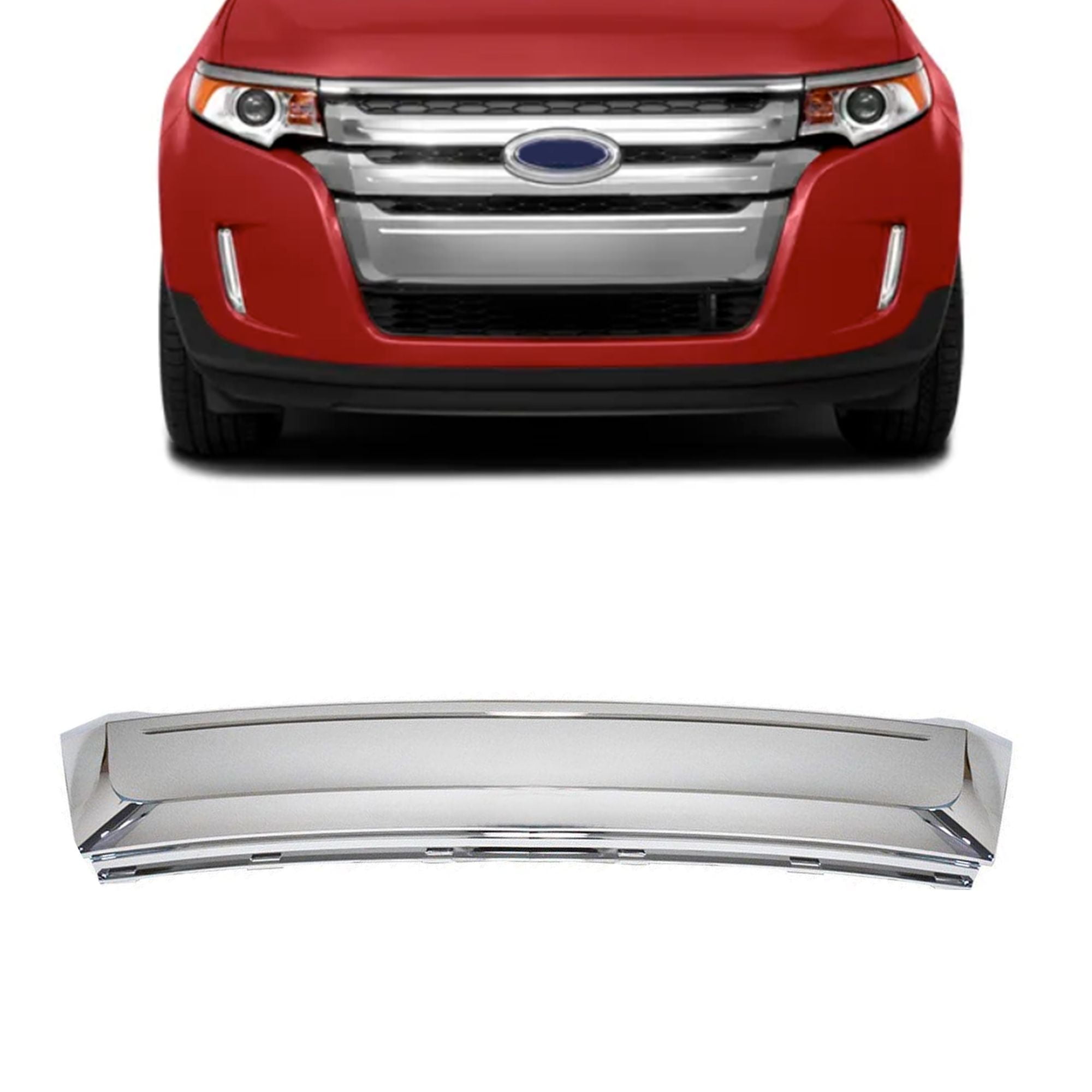 Front Lower Chrome Grille Moulding For 2011 2012 2013 2014 Ford Edge ...