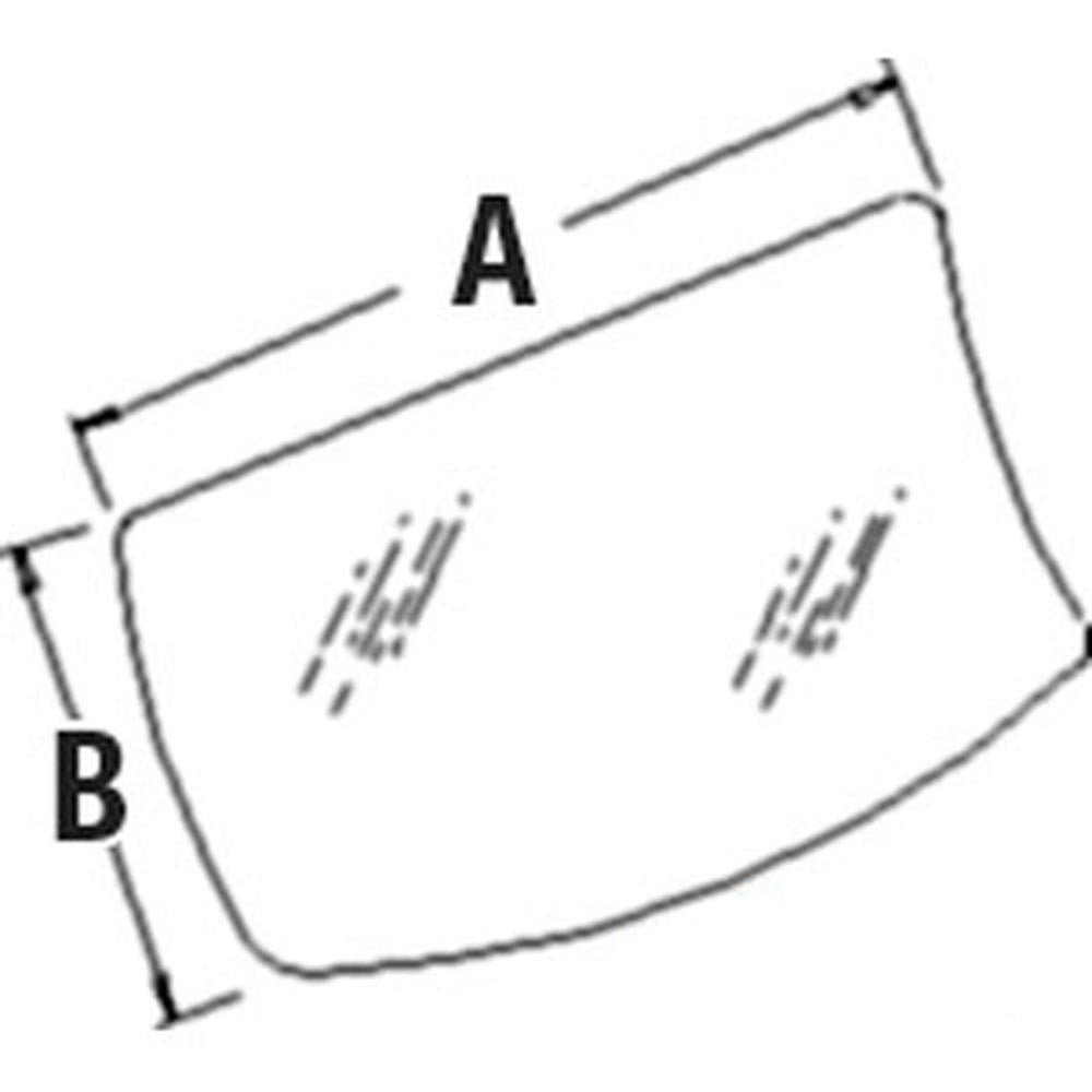 RAParts Front Lower Glass Window AT214097 Fits John Deere Excavator ...