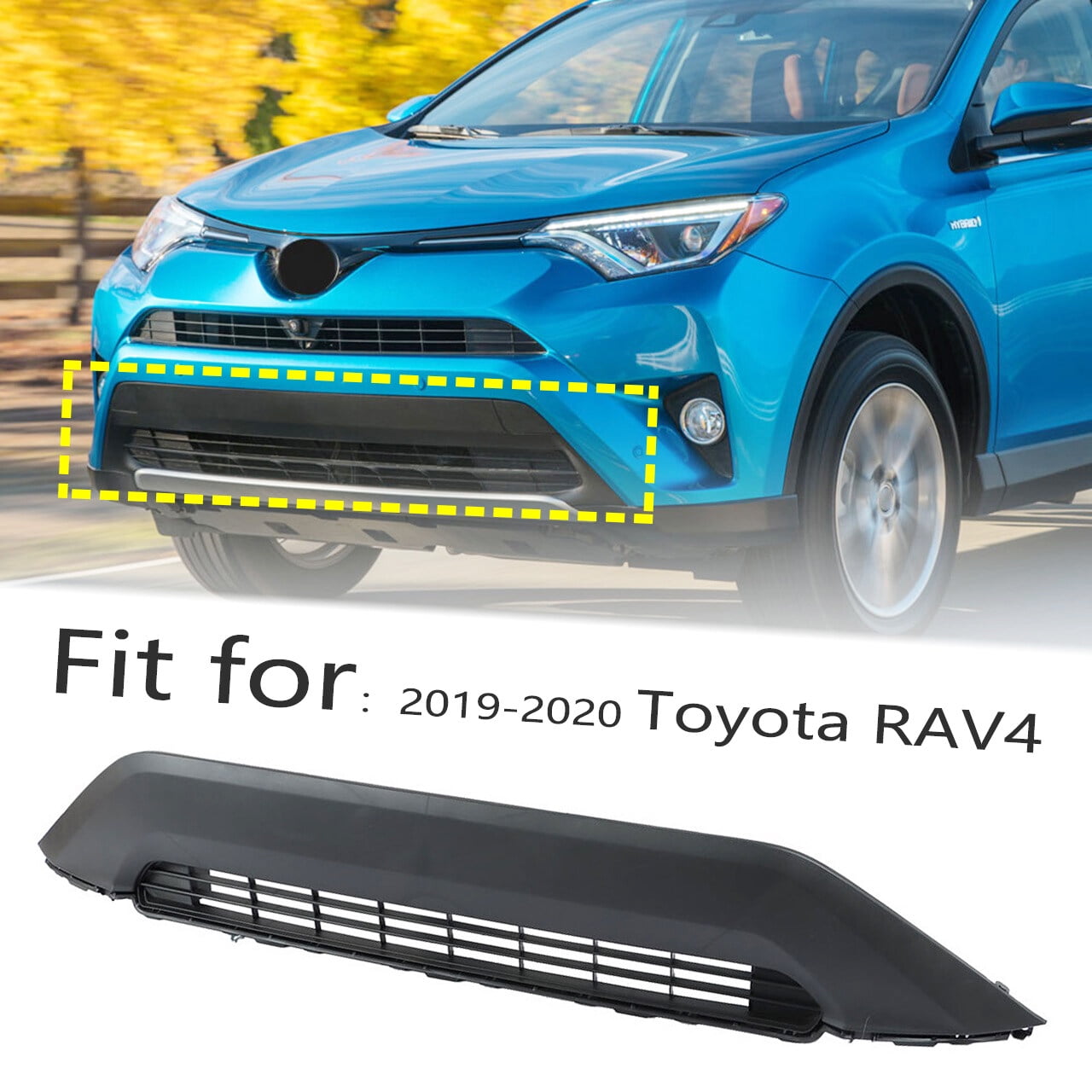 Front Lower Grille Grill Fit for Toyota RAV4 2019-2020 - Walmart.com