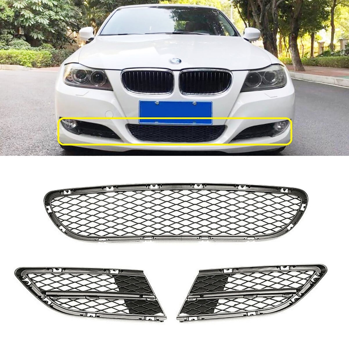 Front Lower Grille Kit Fit for BMW 3-Series E90 E91 325i 328i 335i ...