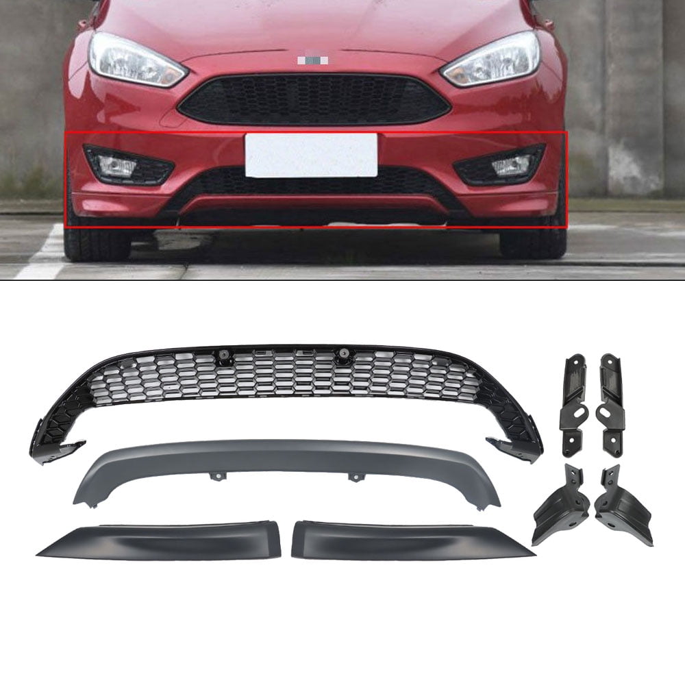 Front Lower Grille w/ Bumper Trim Lips Kit Fit for Ford Focus 2015-2016 ...