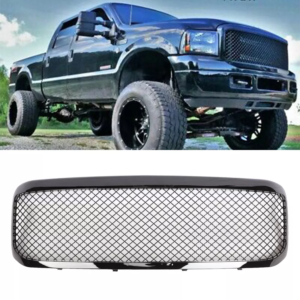 Front Mesh Hood Grille Grill Black For Ford F250 F350 1999-2004 NEW ...