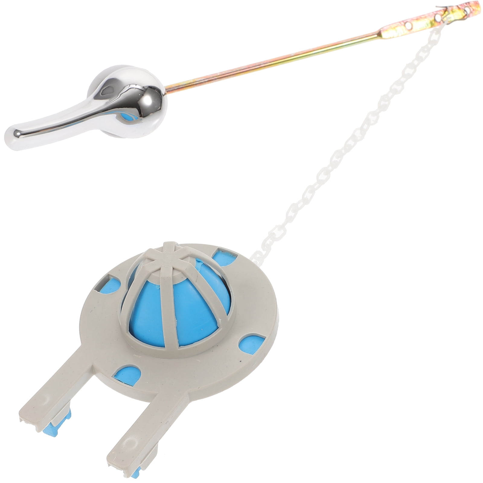 Front Mount Toilet Handle Replacement Kit with Flapper and Stainless ...