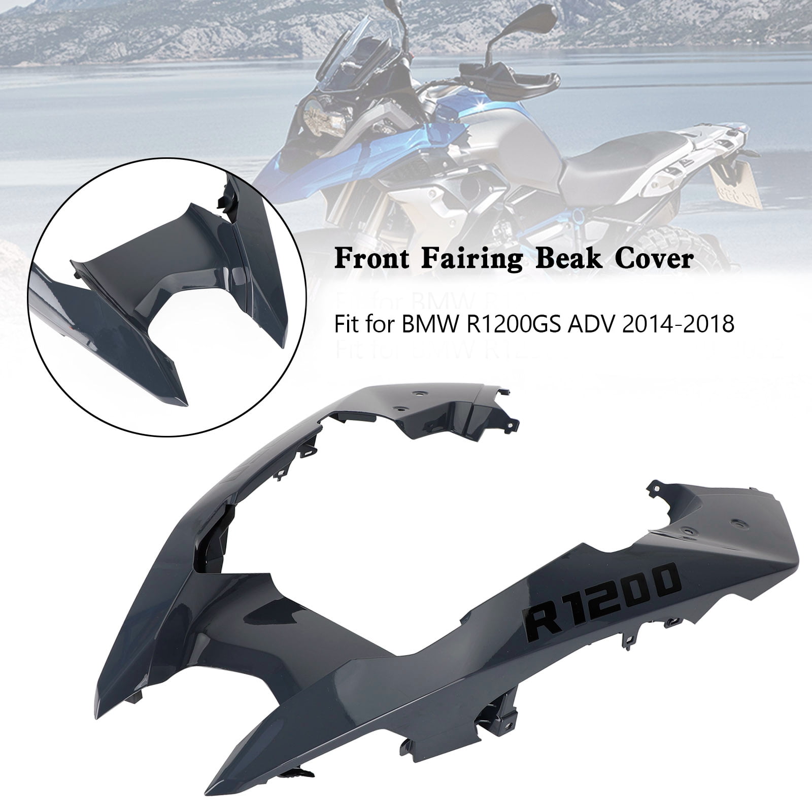 Front Nose Fairing Beak Fender Cover For BMW R1200GS ADV 2014-2018 Gray ...