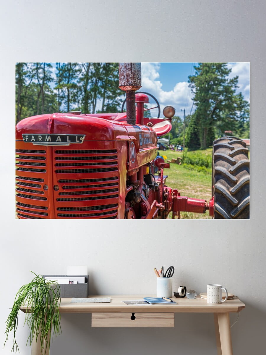 Front Of Farmall Tractor Poster Wall Art, Modern Wall Decor For Living ...