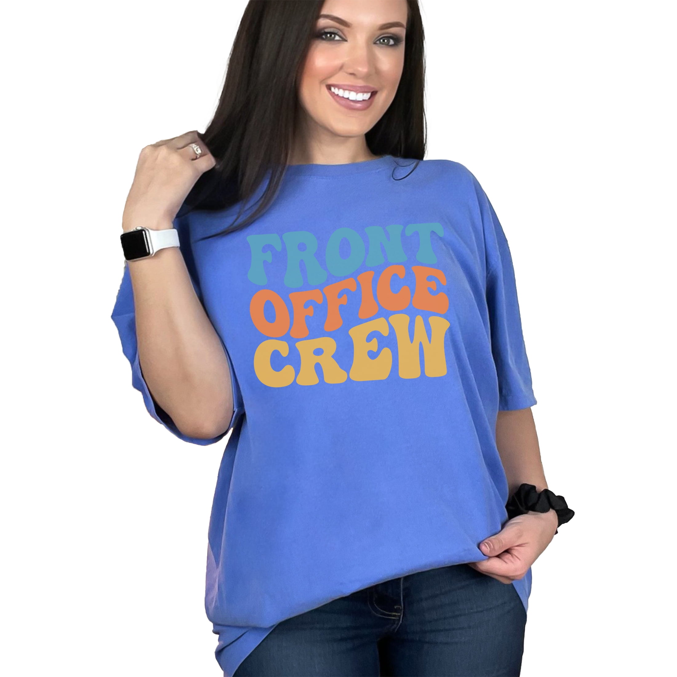 Front Office Crew, Company Employees Themed, Groovy Retro Wavy Text ...