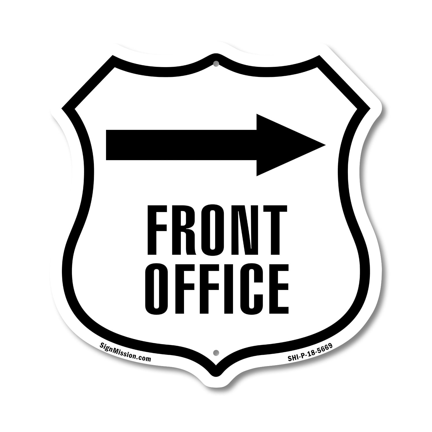 Front Office Right (2 Pack) 12 inch X 12 inch Shield-Shaped Rust-Free ...