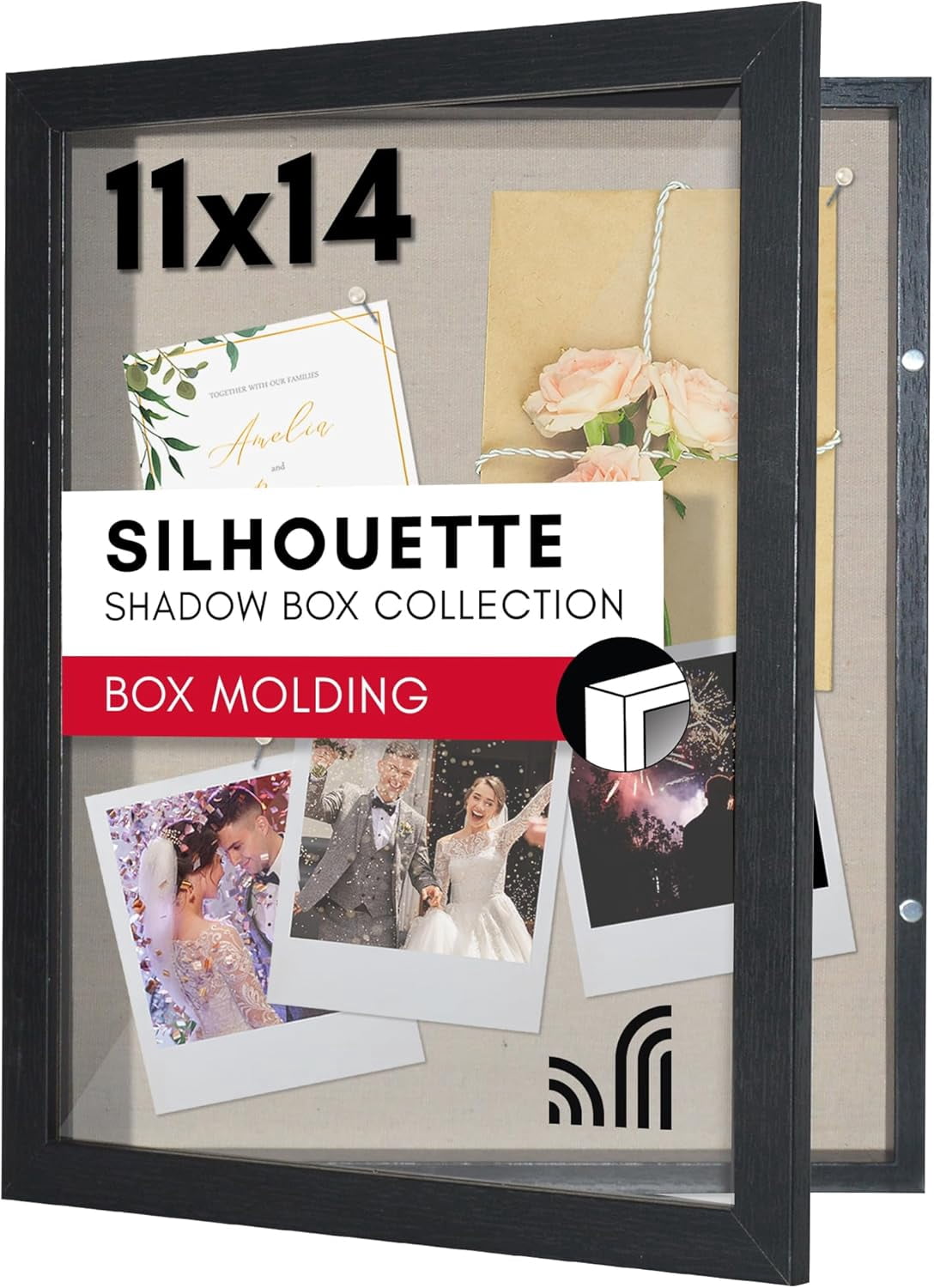 Front Opening Shadow Box Frame with Shatter-Resistant Glass ...