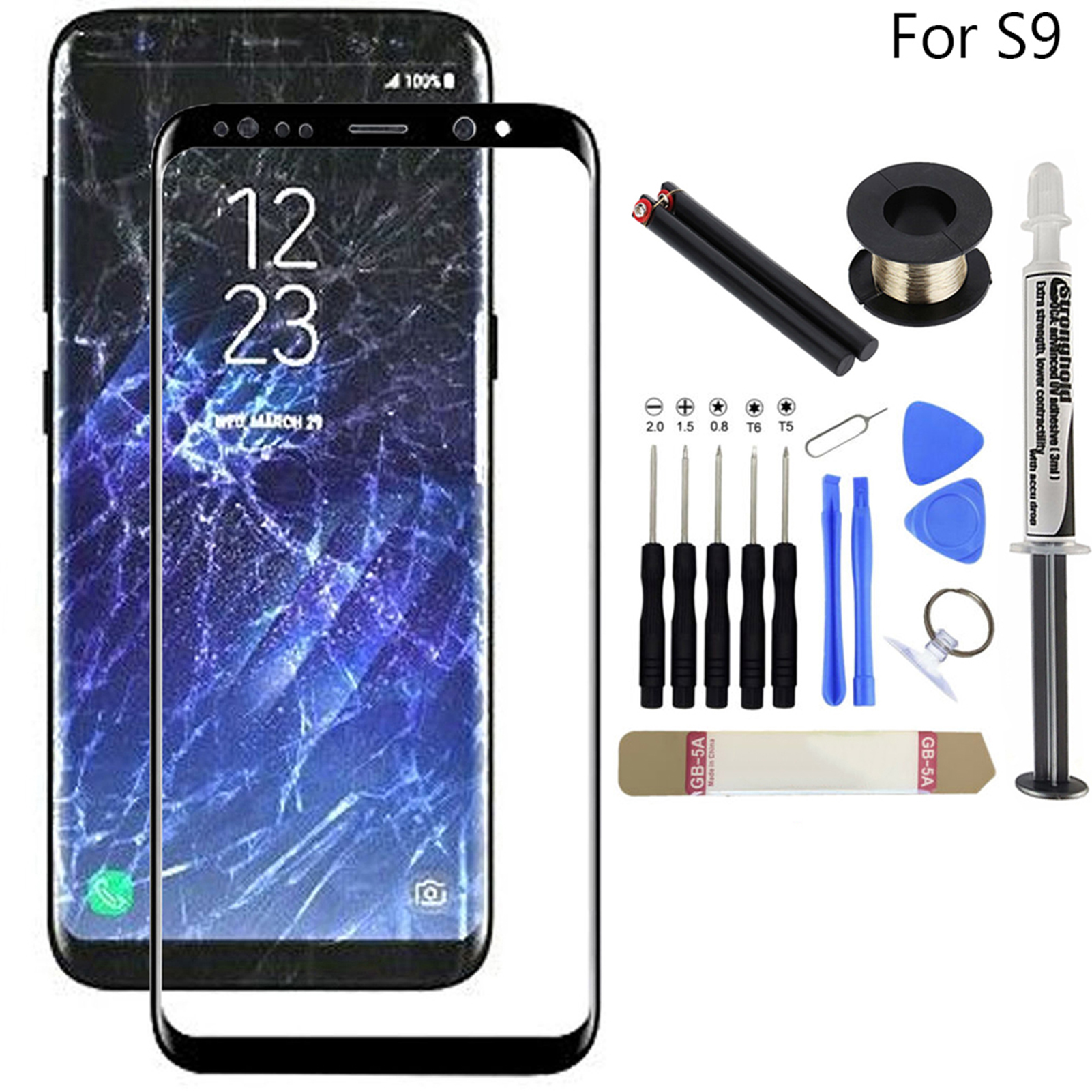 Front Outer Screen Lens Replacement Kit for Samsung Galaxy S8 S8+ S9 S9 ...
