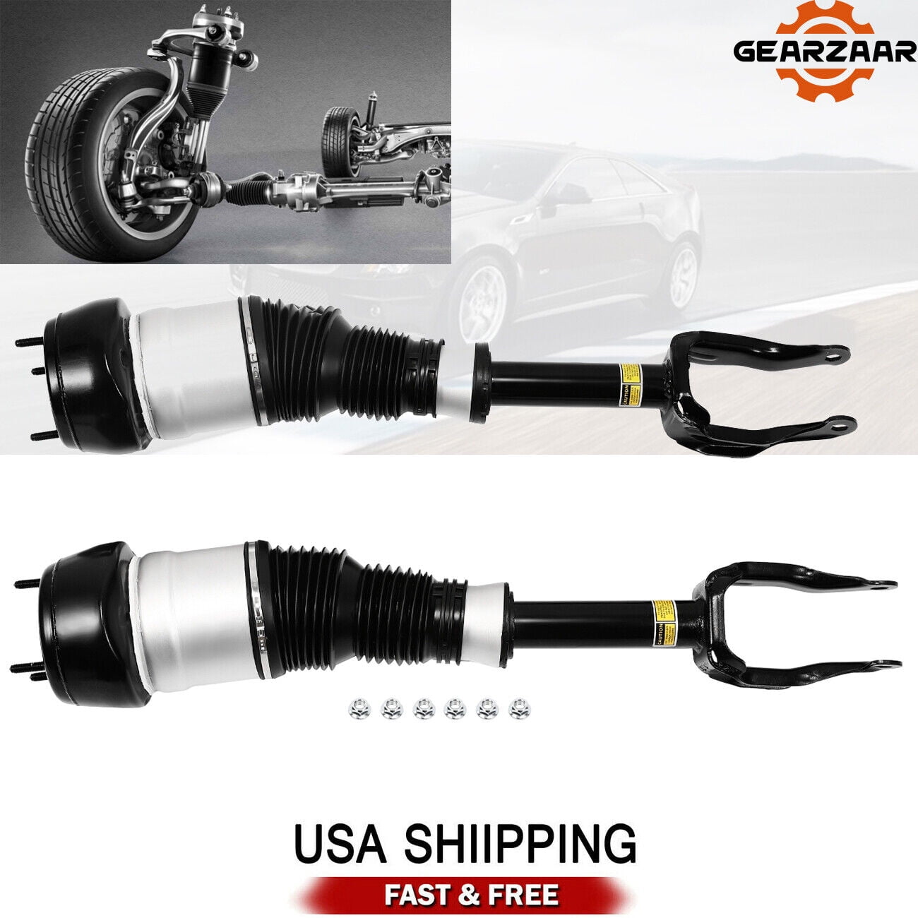 Front Pair Airmatic Suspension Air Struts for 2013-2016 Mercedes GL450 ...