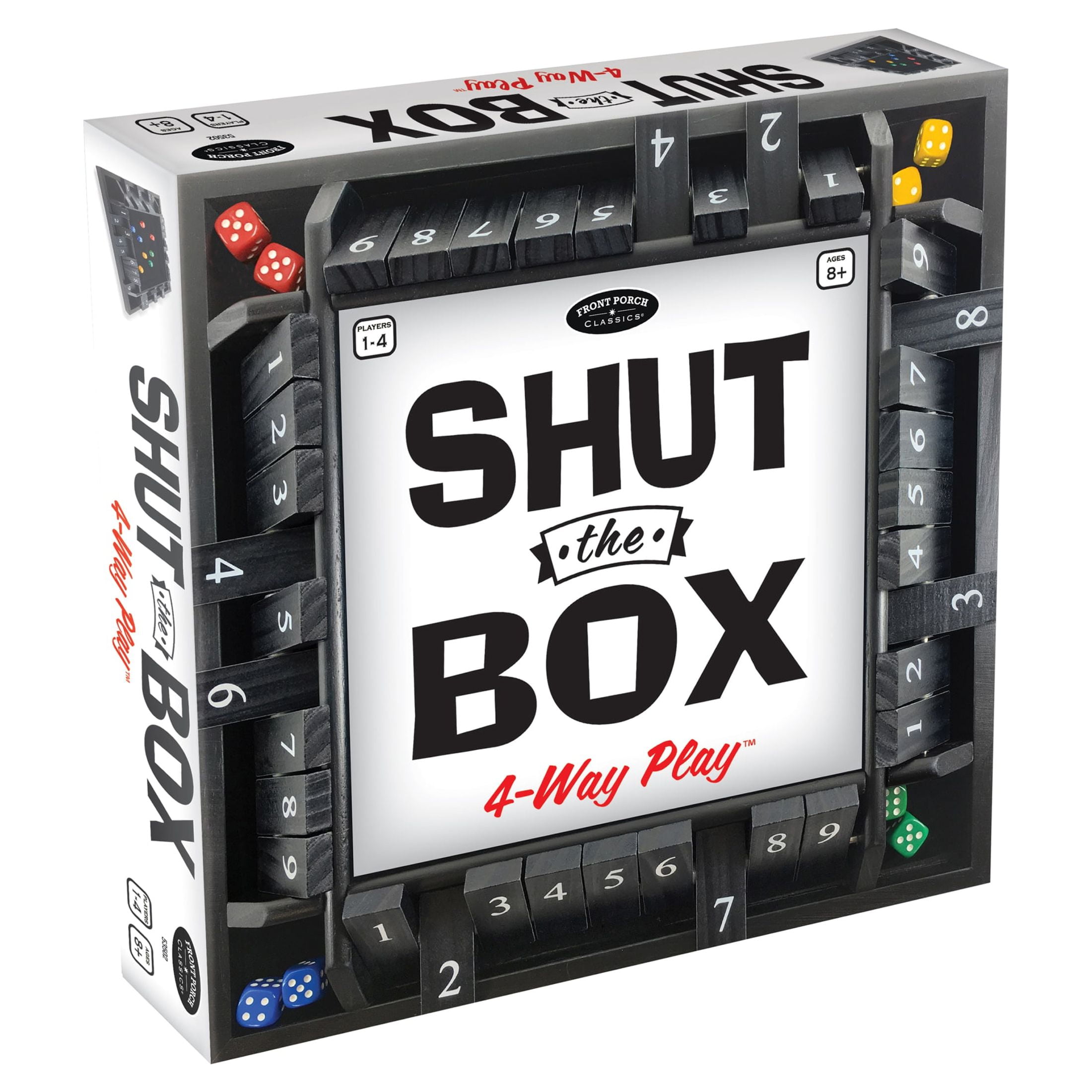 Front Porch Classics | Game Shut-The-Box 4 Way Play Board Game ...