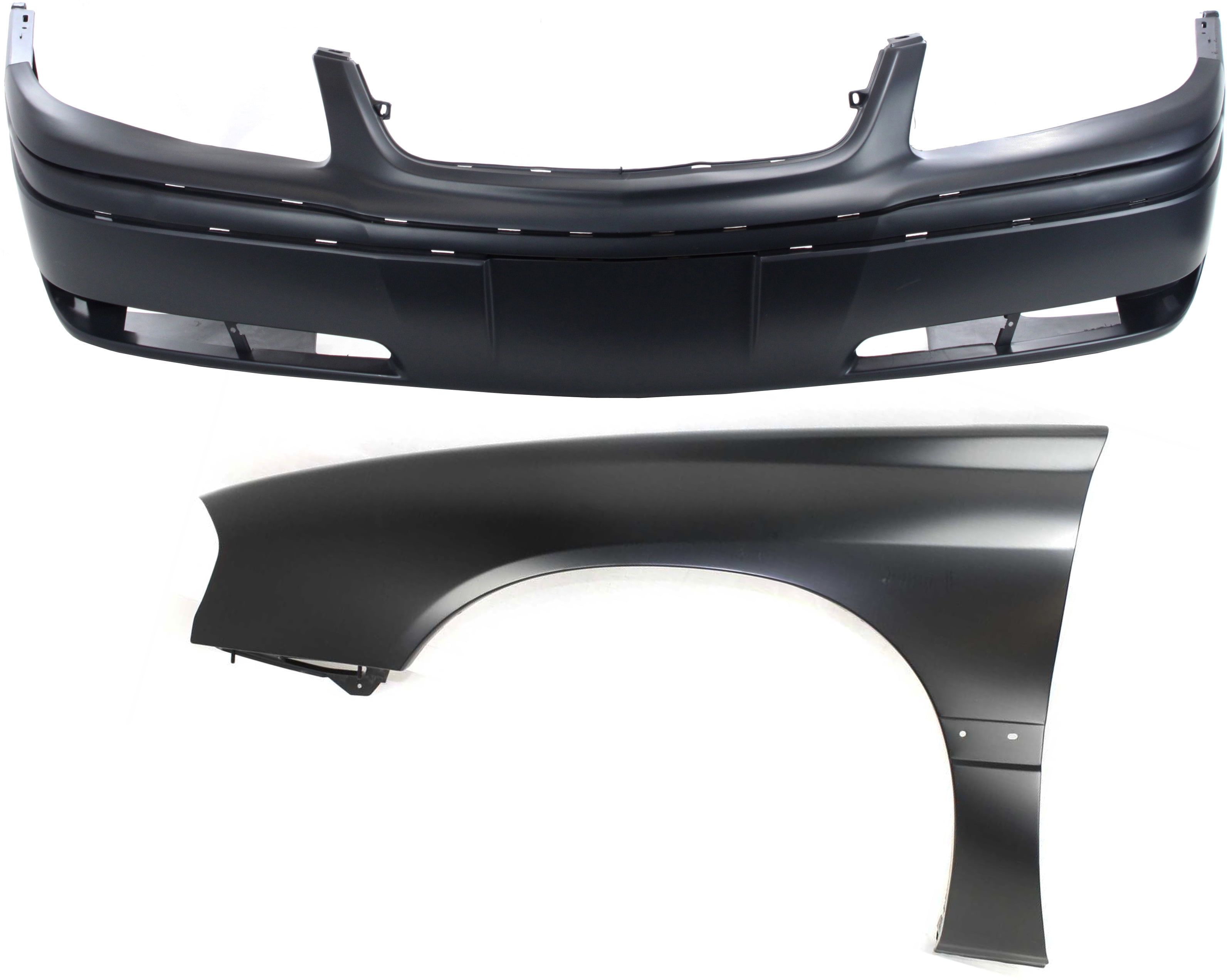 Front Primed Bumper Cover Kit includes Fender Replacement for 2000-2005 ...