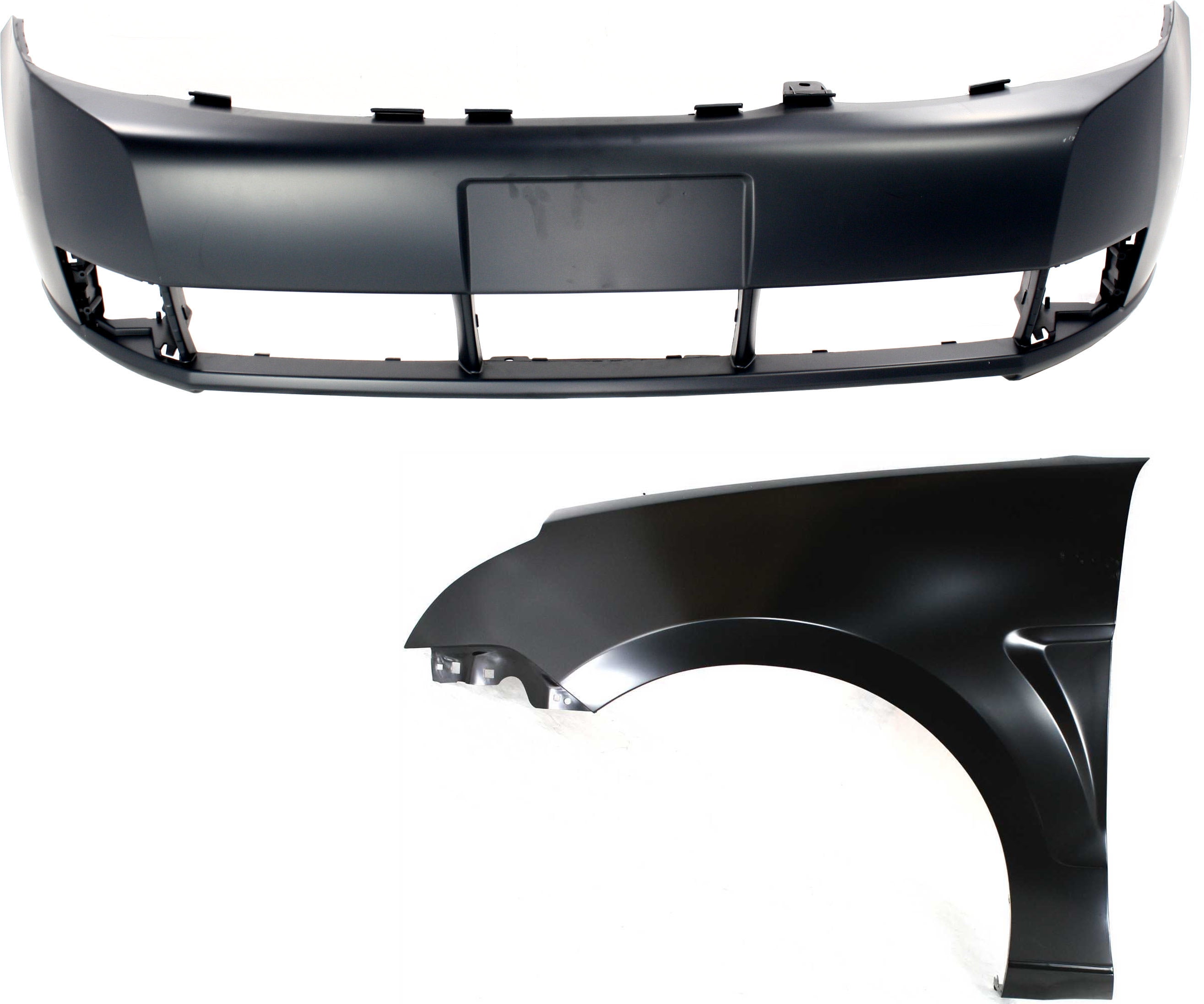 Front Primed Bumper Cover Kit includes Fender Replacement for 2008-2009 ...