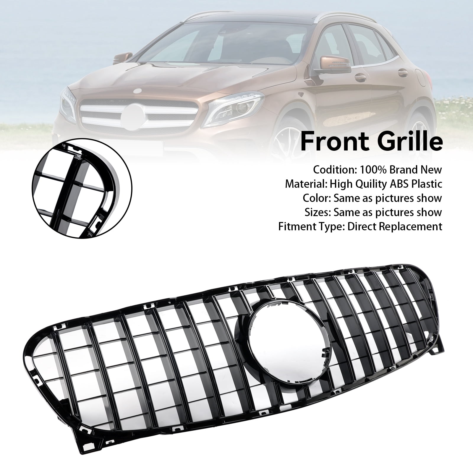 Front Radiator Grille Grill Fit For Mercedes Benz GLA-Class W156 GLA45 ...