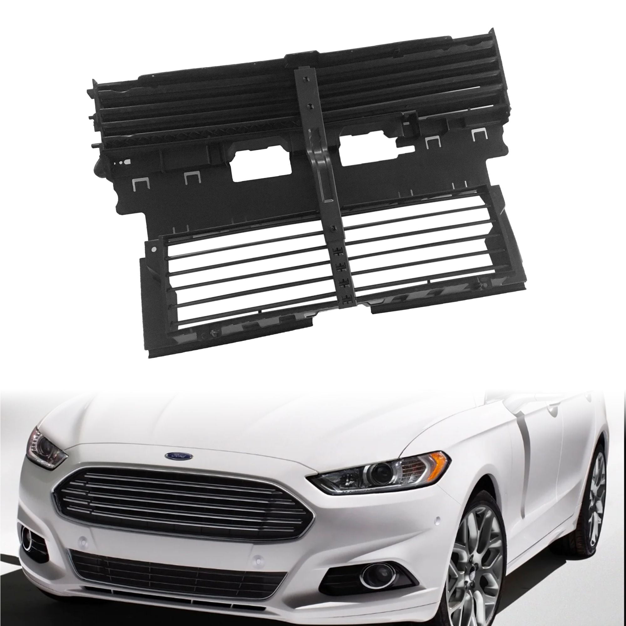 Front Radiator Shutter W/O Actuator Motor For 2013-2016 Ford Fusion ...
