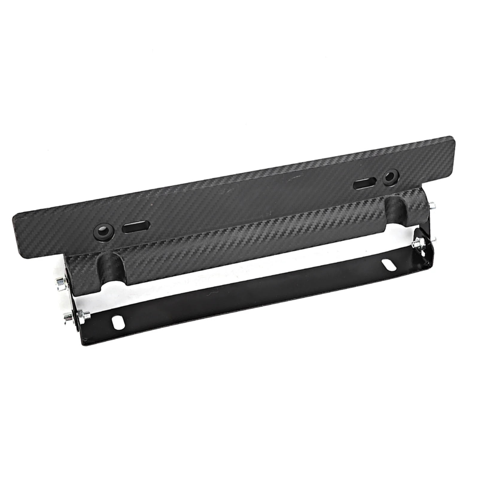 Front Rear Adjustable Carbon Fiber Texture License Plate Frame US Style ...