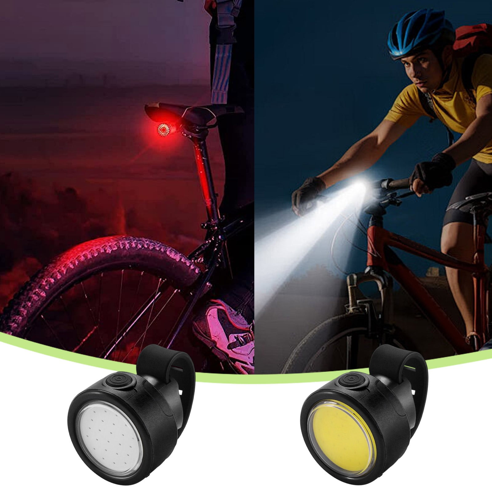 Front & Rear Bike Lights, LED Bike Headlights Taillights, 1000mAh ...